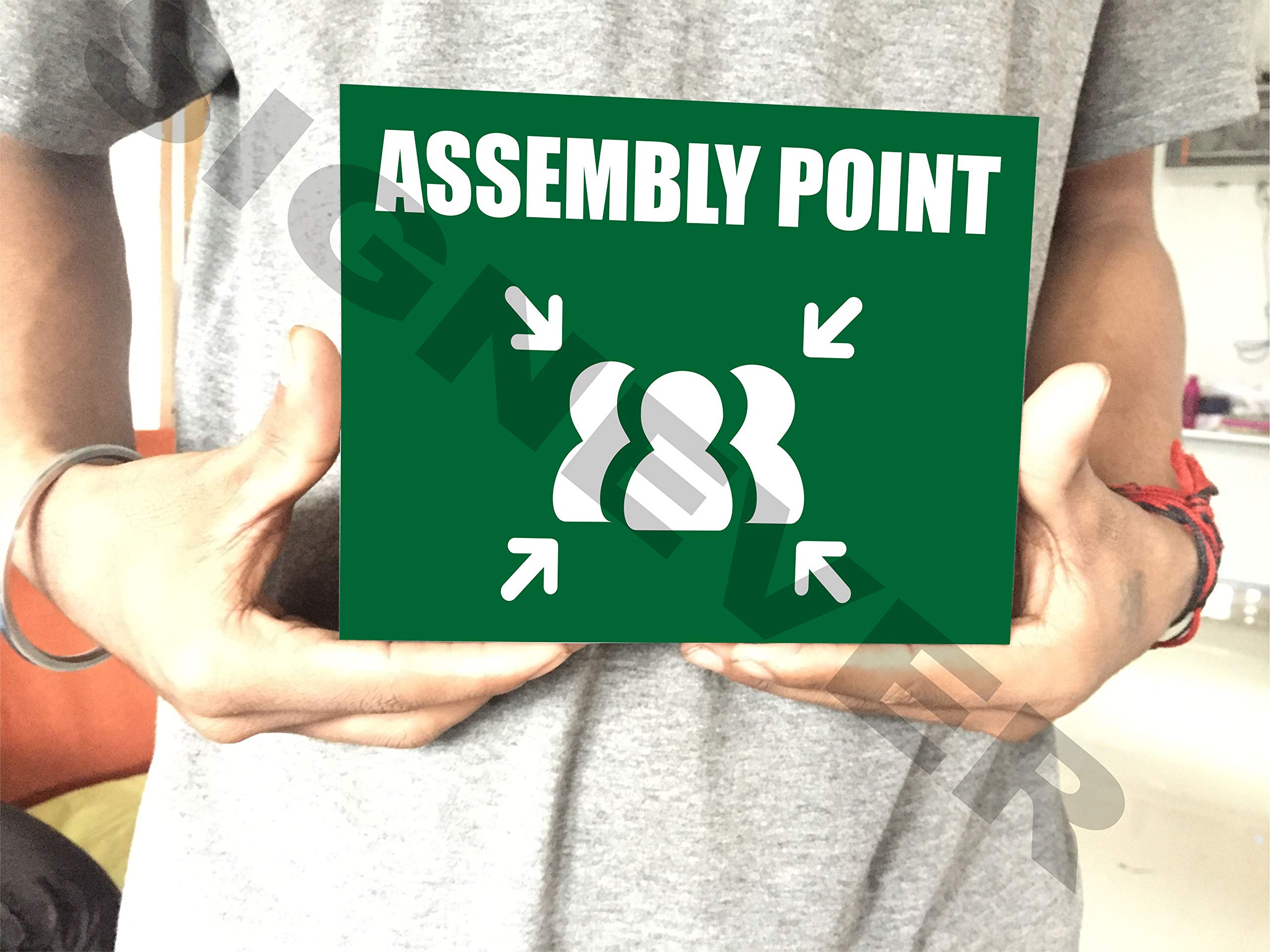 Buy SIGN EVER Assembly Point Sign Board For School College Office Bank ...