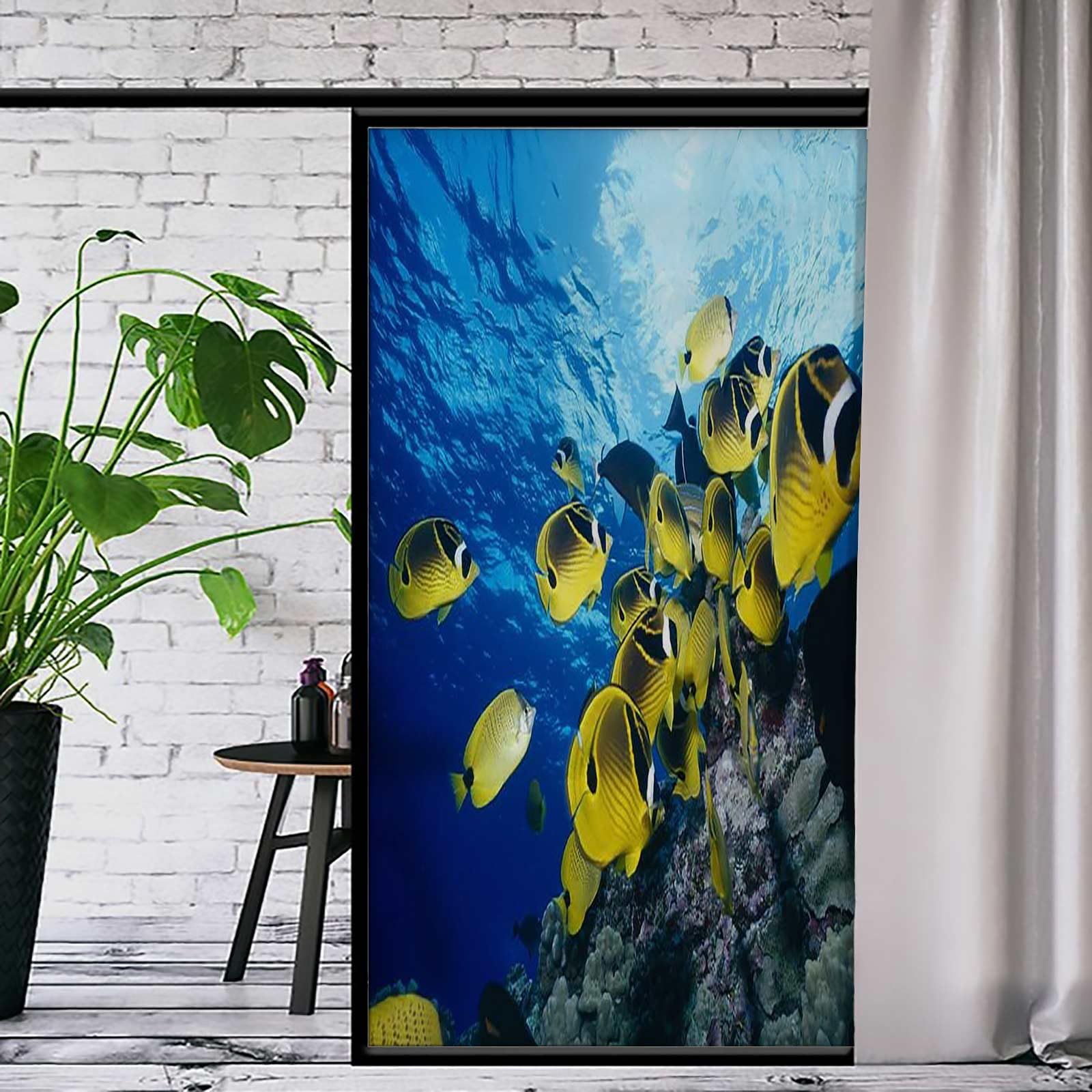 Amazon.com: RobniK Window Film Privacy Ocean Decor Static Cling Window ...