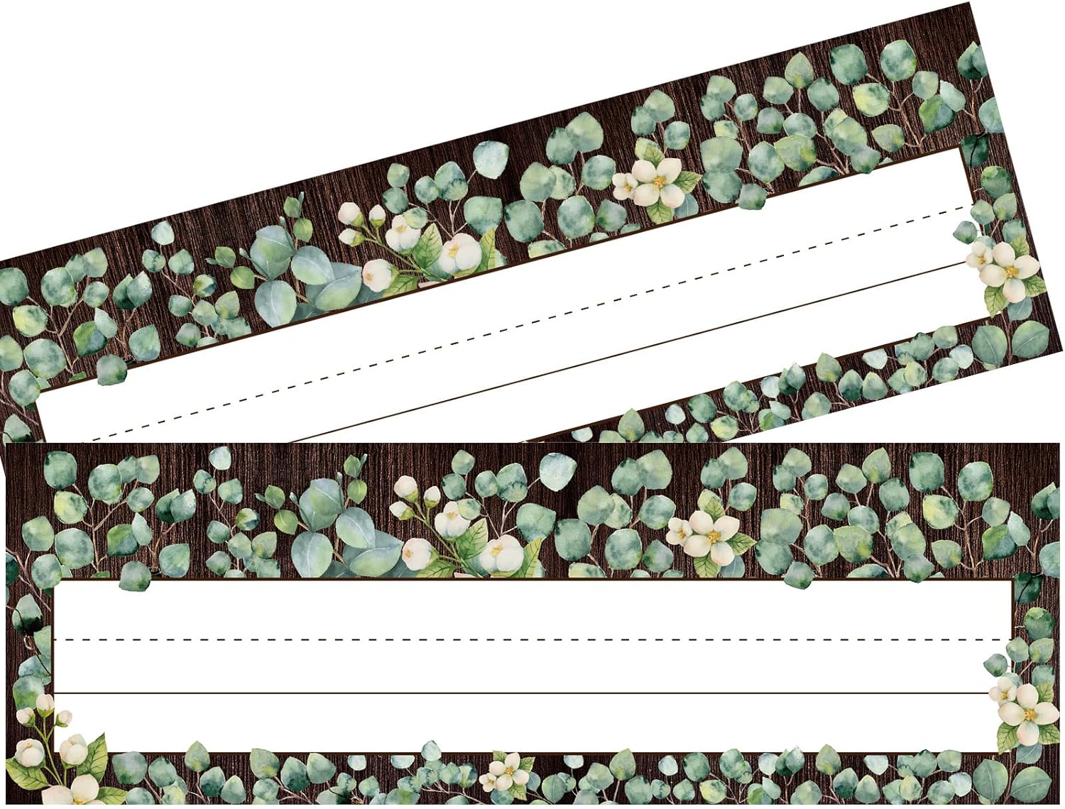 Eucalyptus Name Plates Boho Greenery Desk Nameplates for Rustic ...