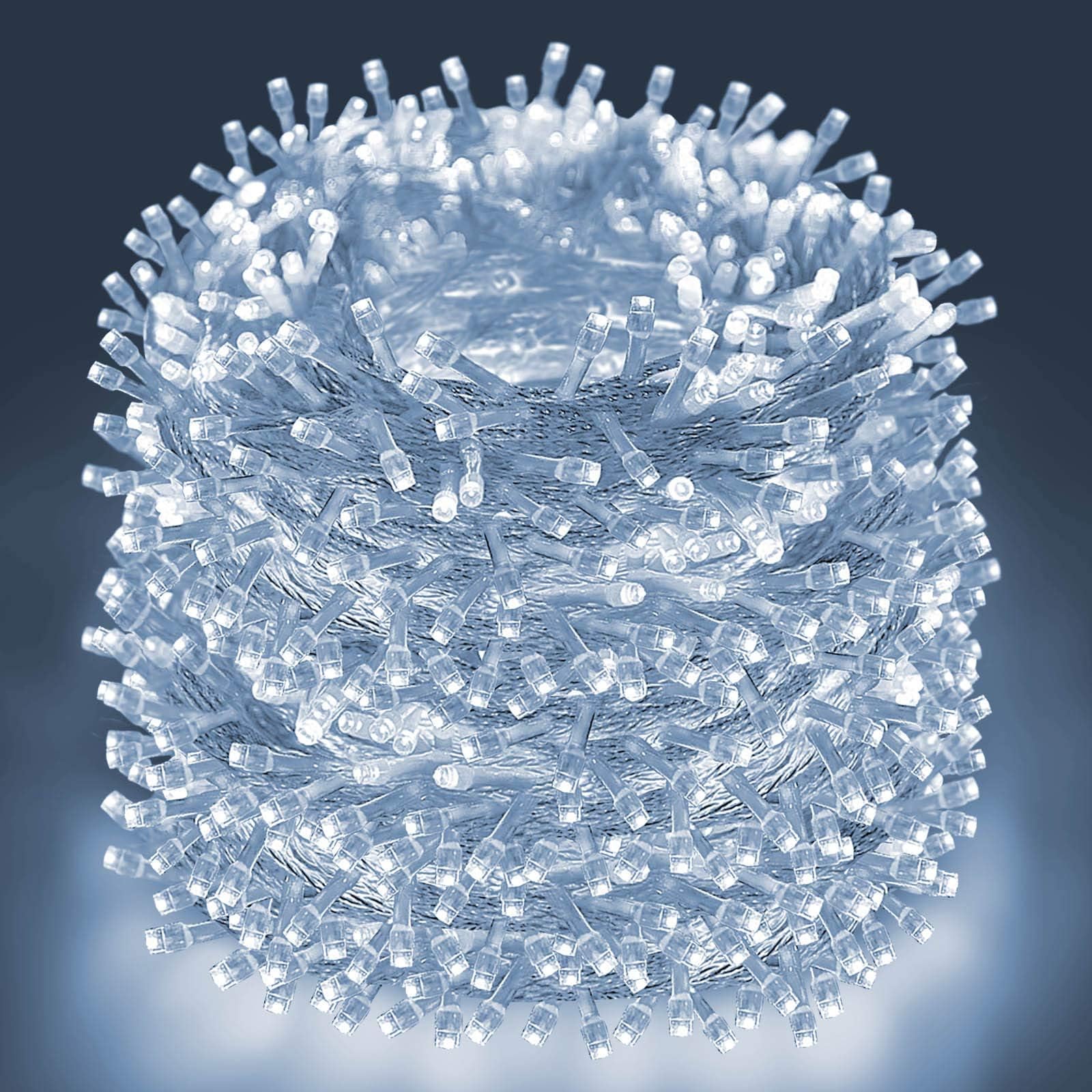 Abkshine Super Long Christmas Lights, Outdoor Garden Fairy Lights, 100M ...