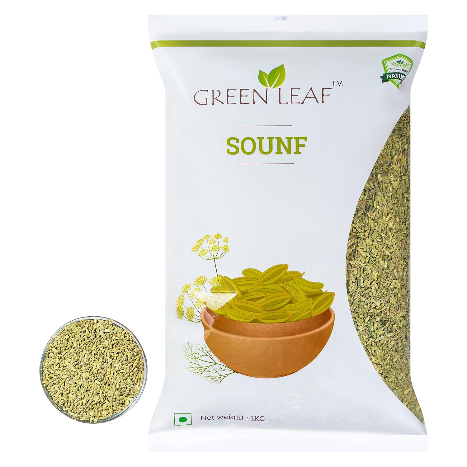Green Leaf Saunf Whole Fennel Seed Variyali Pure Natural Sopu Chemical ...