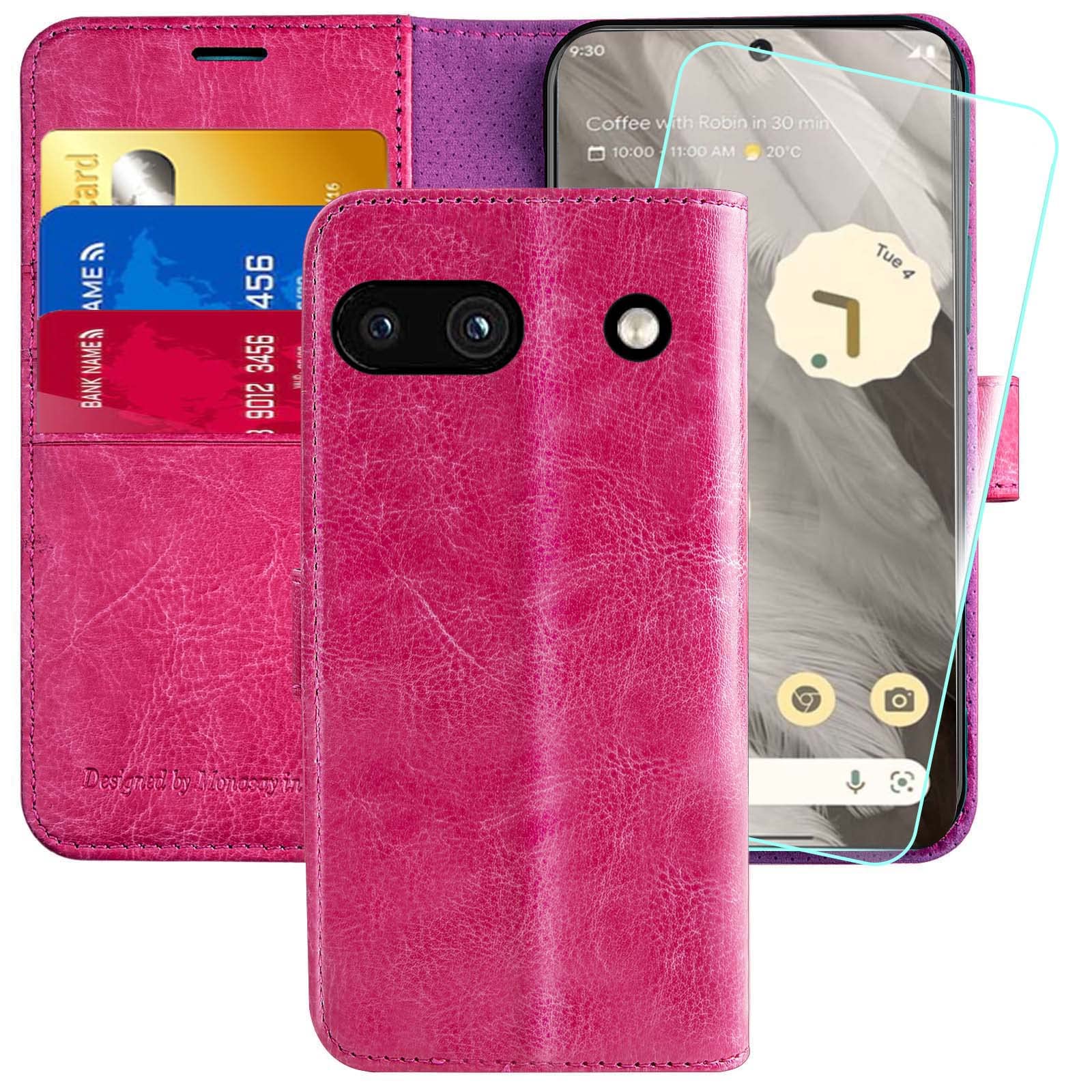 MONASAY Wallet Case for Google Pixel 7a,[RFID Blocking] Flip Folio ...