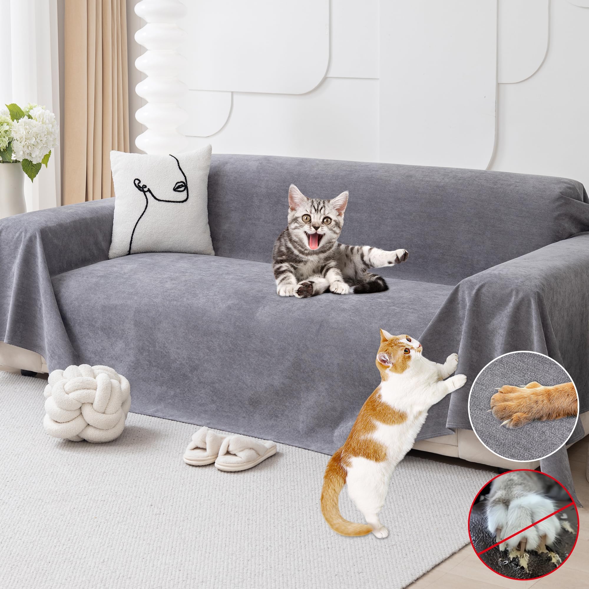 Amazon.com: Loiion Cat Scratch Furniture Protector - Anti-Slip ...
