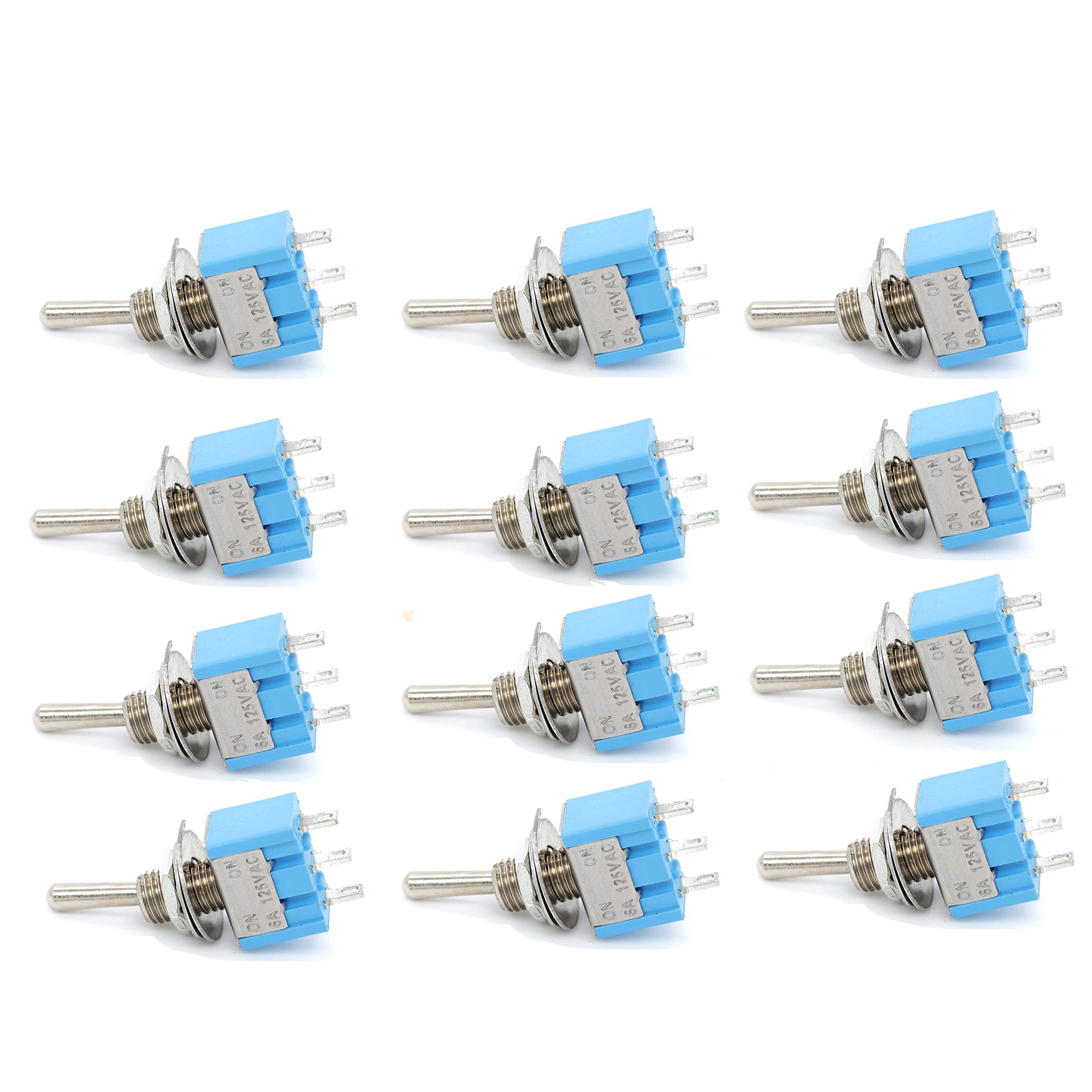 Snapklik.com : 12pcs Mini Toggle Switch SPDT 3 Pins 2 Position ON/ON 6A ...