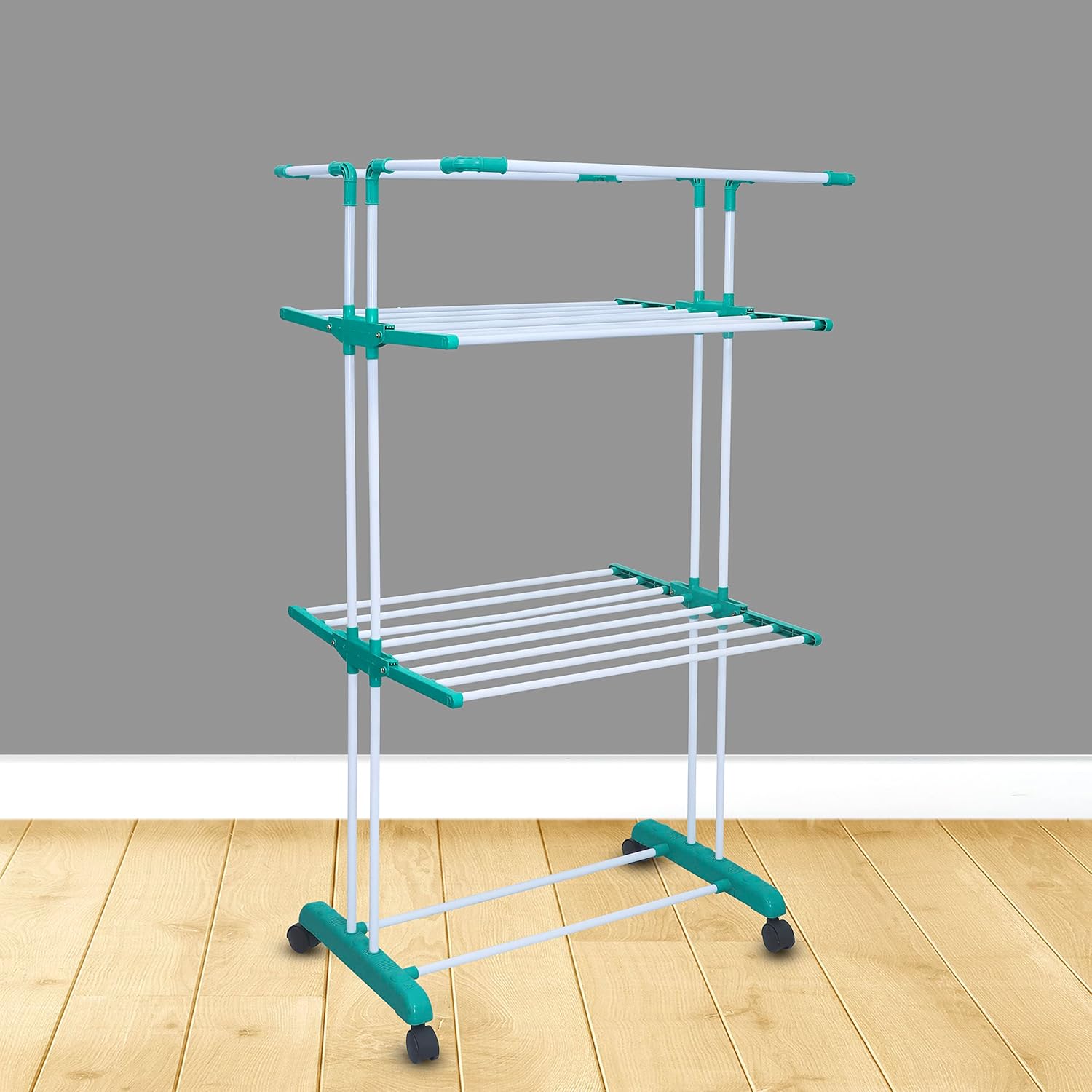 Primax GI Steel 2 Layer Foldable Cloth Drying Stand/Cloth Rack/Clothes ...