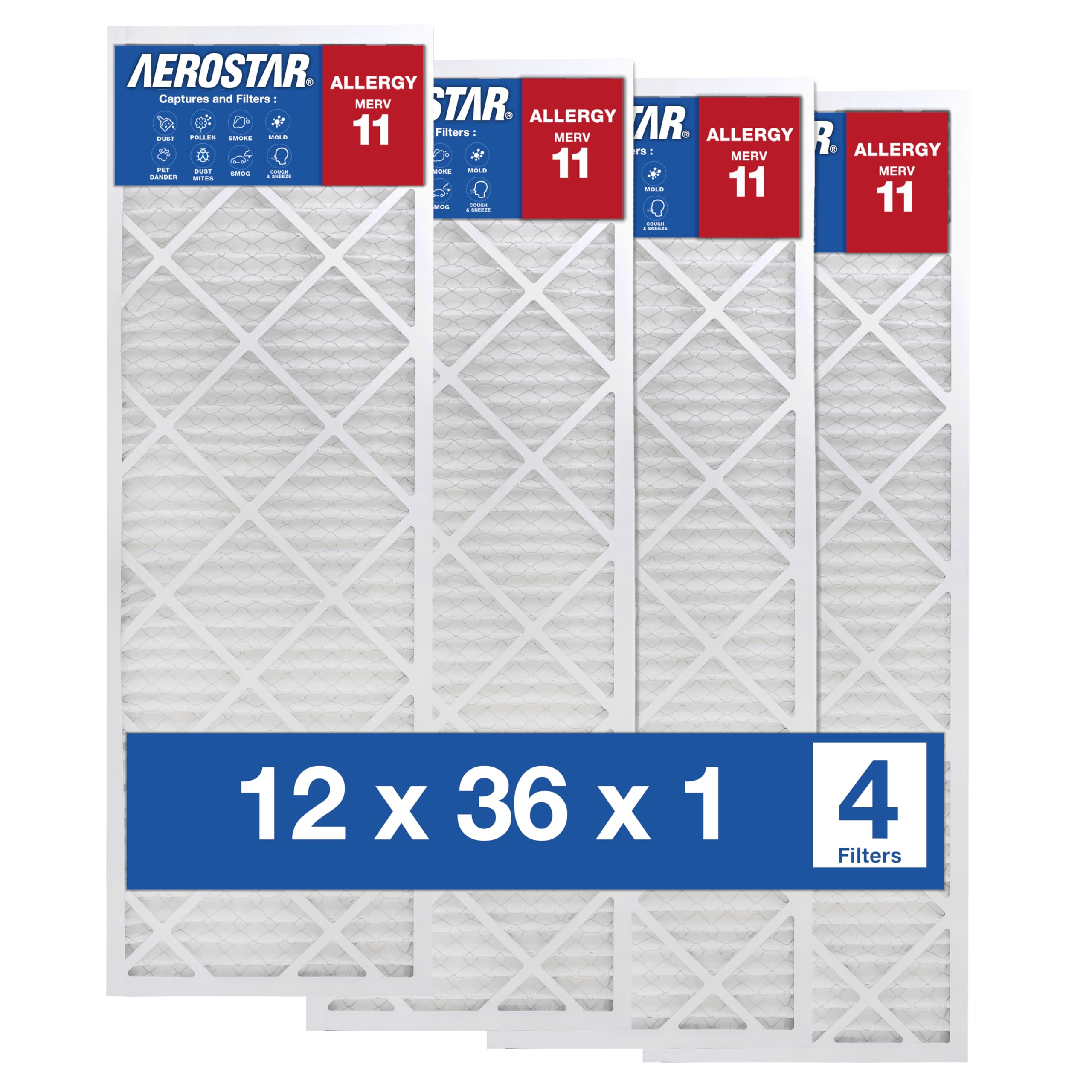 Amazon.com: Eco-Aire Aerostar 12x36x1 MERV 11, Pleated Air Filter, 11 7 ...