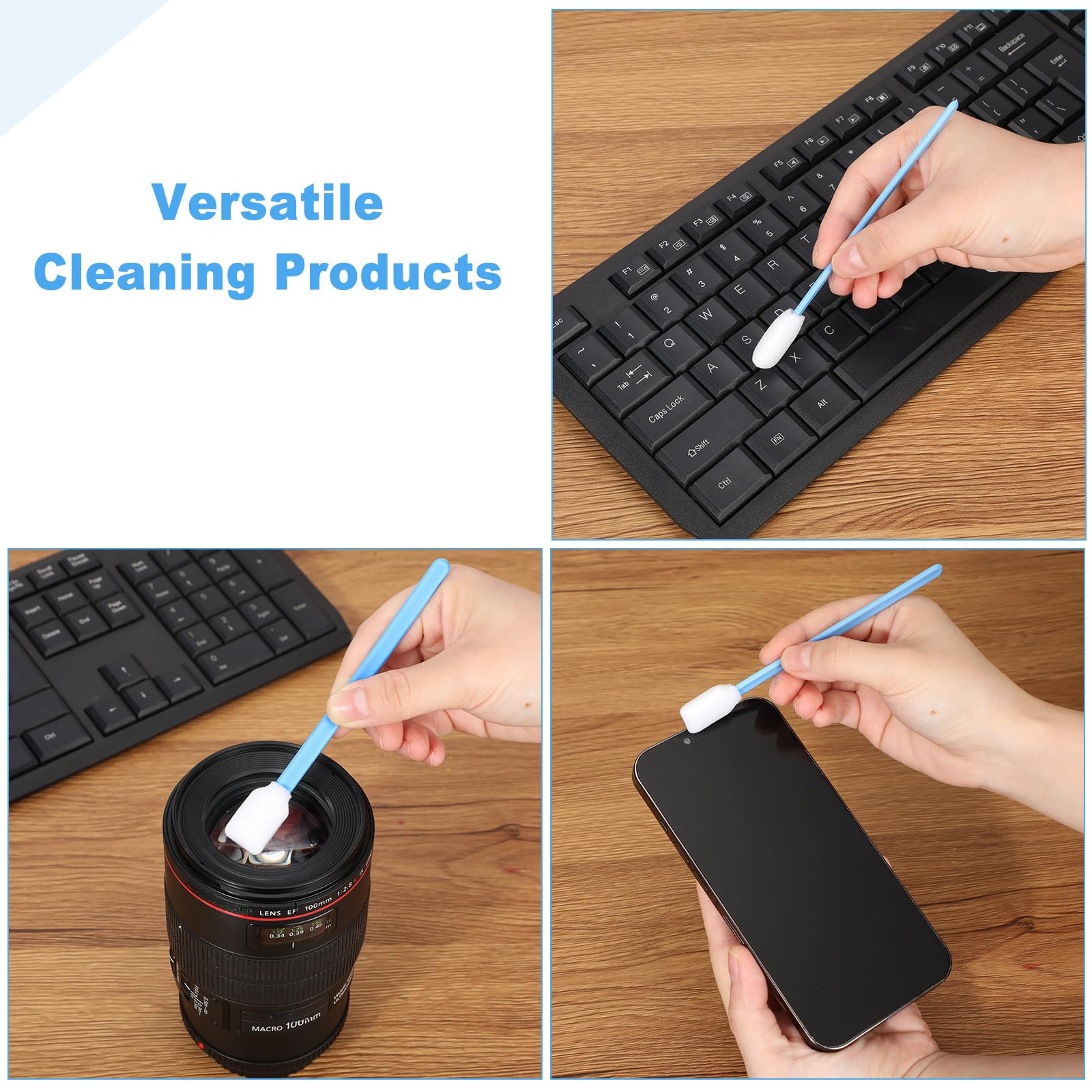 Snapklik.com : 500 Pack Cleaning Swabs 5.1 Inch, Foam Tips Sponge ...