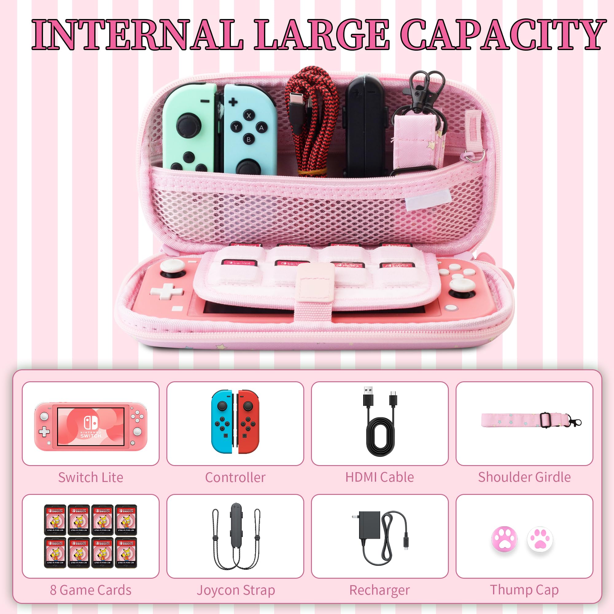 Snapklik.com : HYPERCASE Pink Switch Lite Carrying Case For Unicorn ...