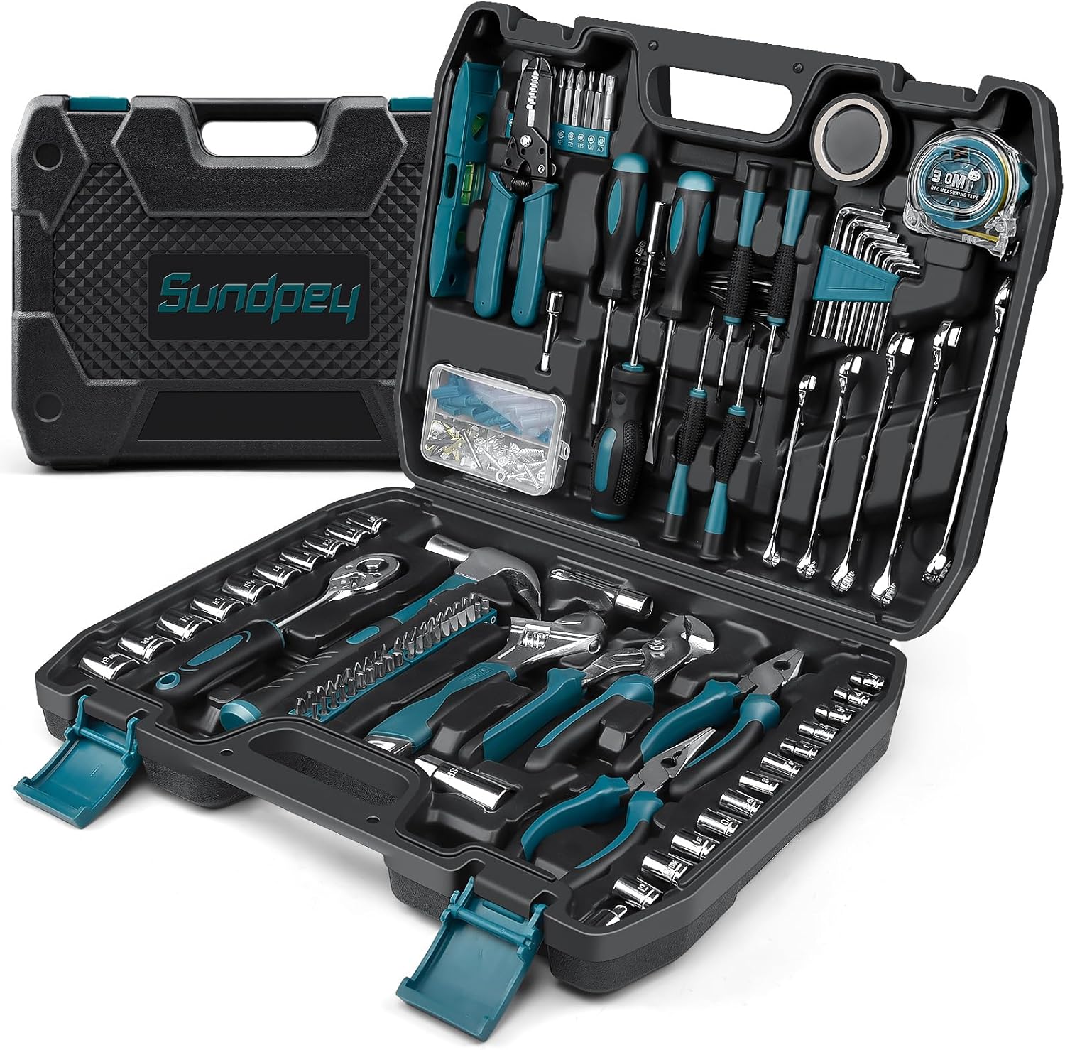 Sundpey Filled Tool Box, 281 Pieces, Portable, Complete Tool Sets for ...