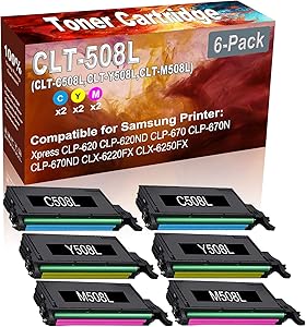 Amazon.com: 6-Pack (2C+2Y+2M) Compatible High Yield CLT-508L (CLT-C508L CLT-Y508L CLT-M508L ...