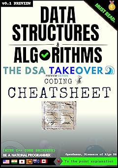 Data Structures and Algorithms: Coding Cheatsheet: The DSA Takeover Edition [preview] (Day ...