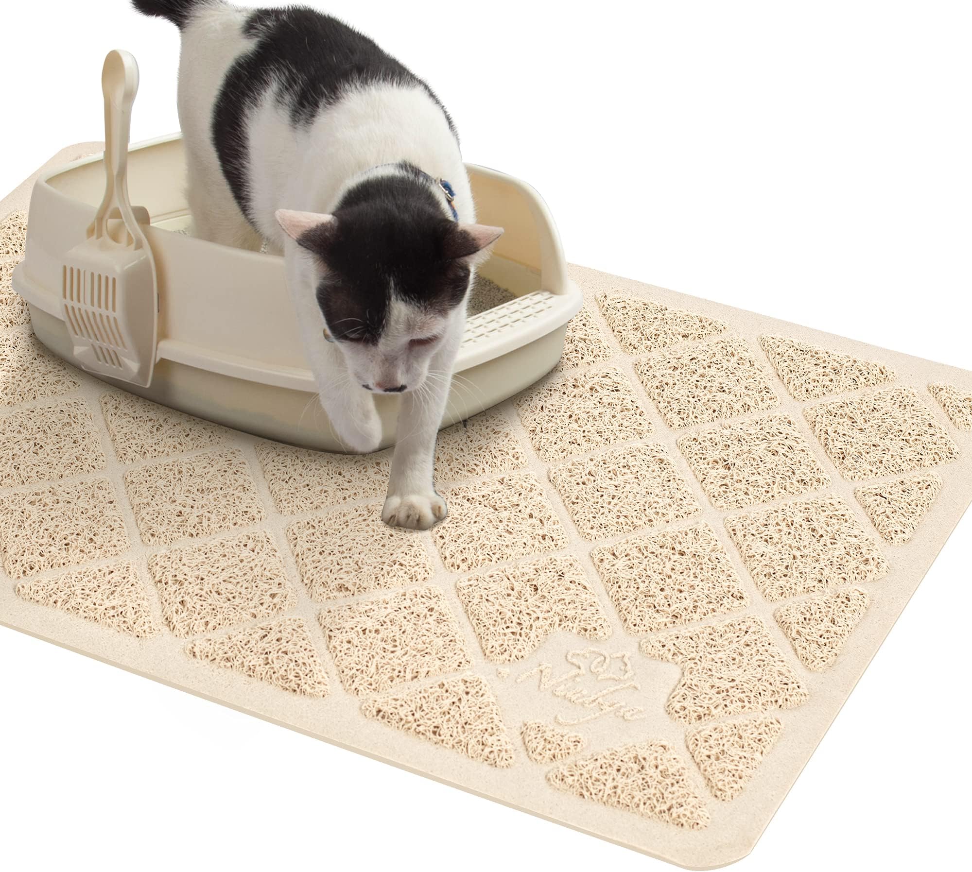 Amazon.com: 8-Shaped Small Cat Litter Box Debris Catcher Mat,18x10 ...