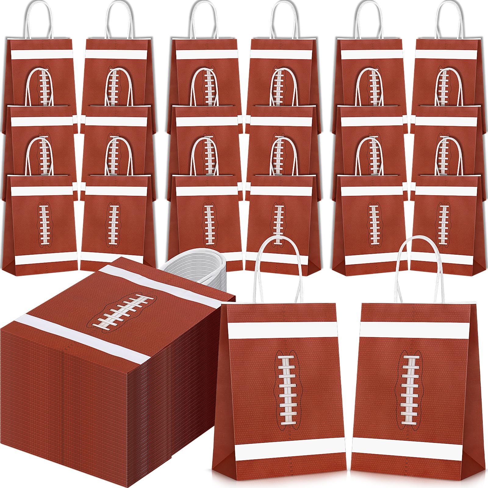 Amazon.com: Sabary 100 Pcs Football Party Favors Bags Football Bags ...