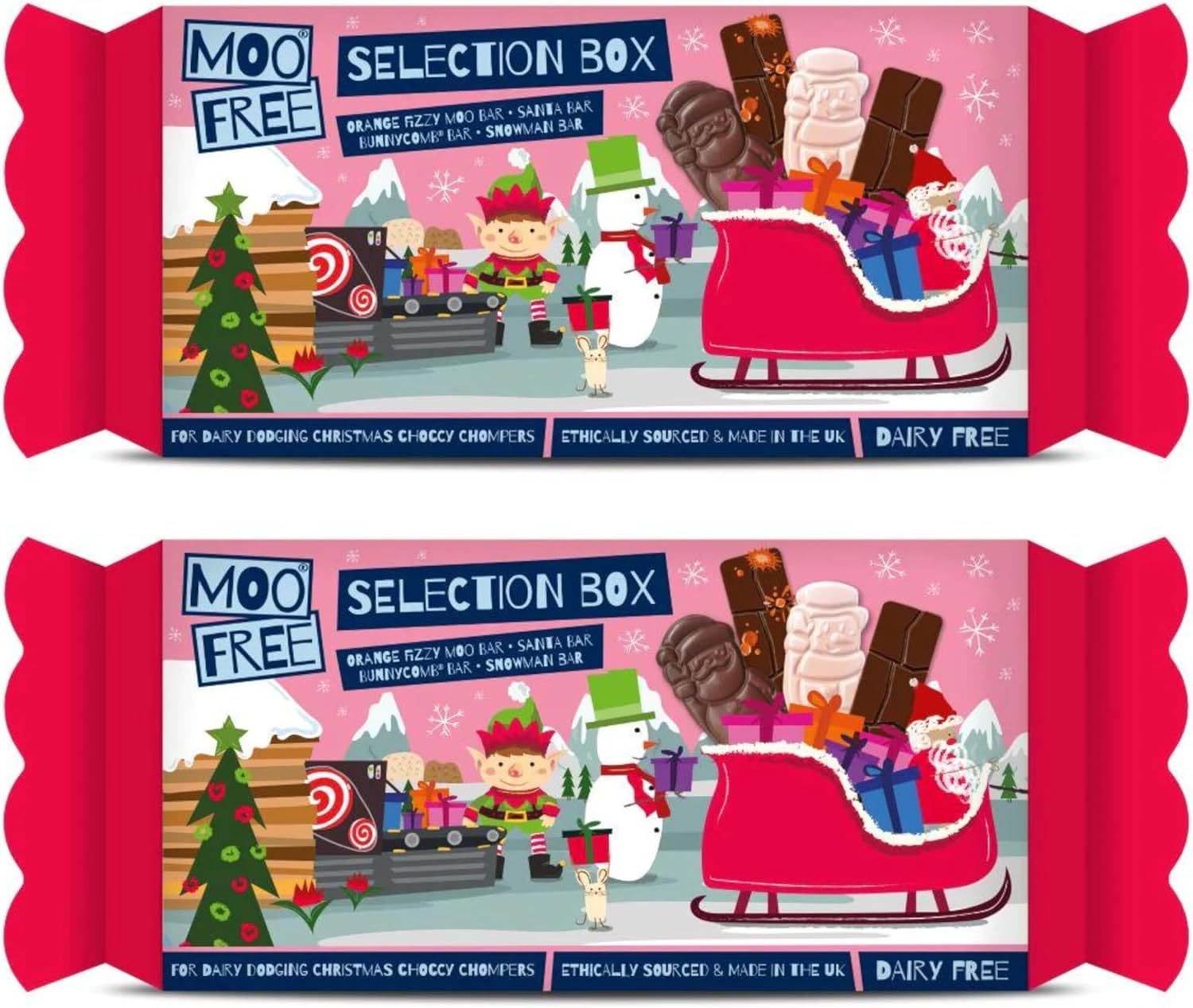 2x Moo Free Chocolate Christmas Cracker Box | Dairy Free | Gluten Free ...