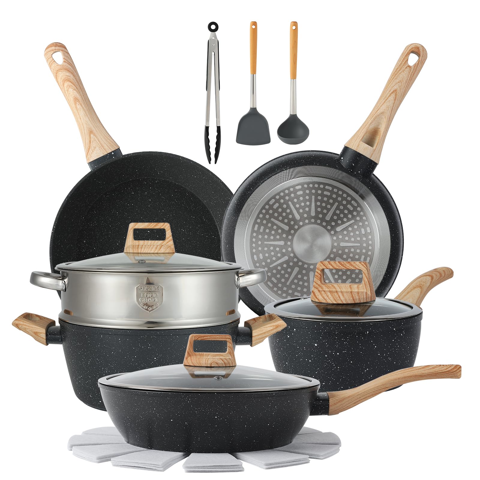 Amazon.com: 16PCS Pots and Pans Set Non Stick Cookware Set Nonstick ...