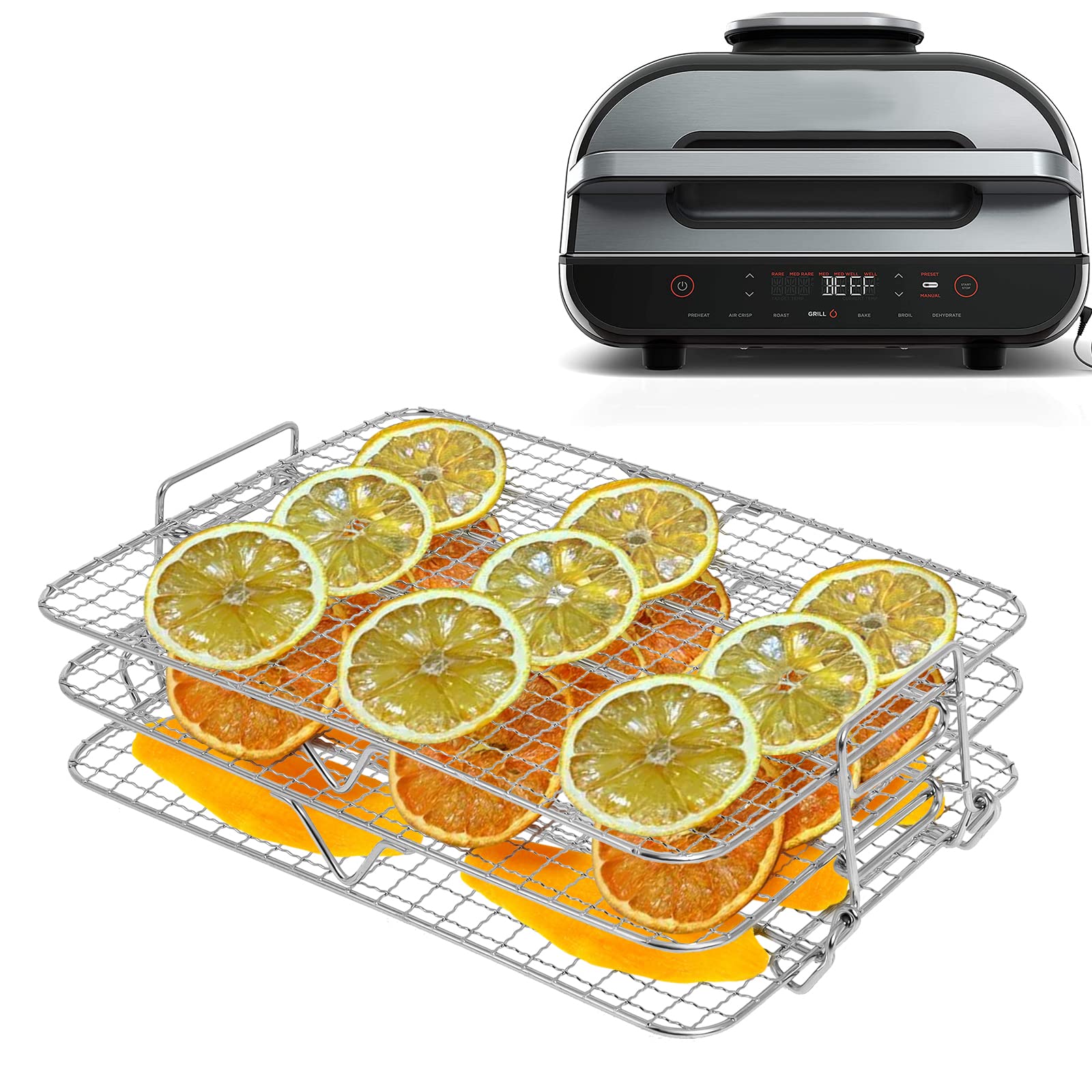 Amazon.com: Air Fryer Rack Compatible with Ninja Foodi Grill XL Air ...