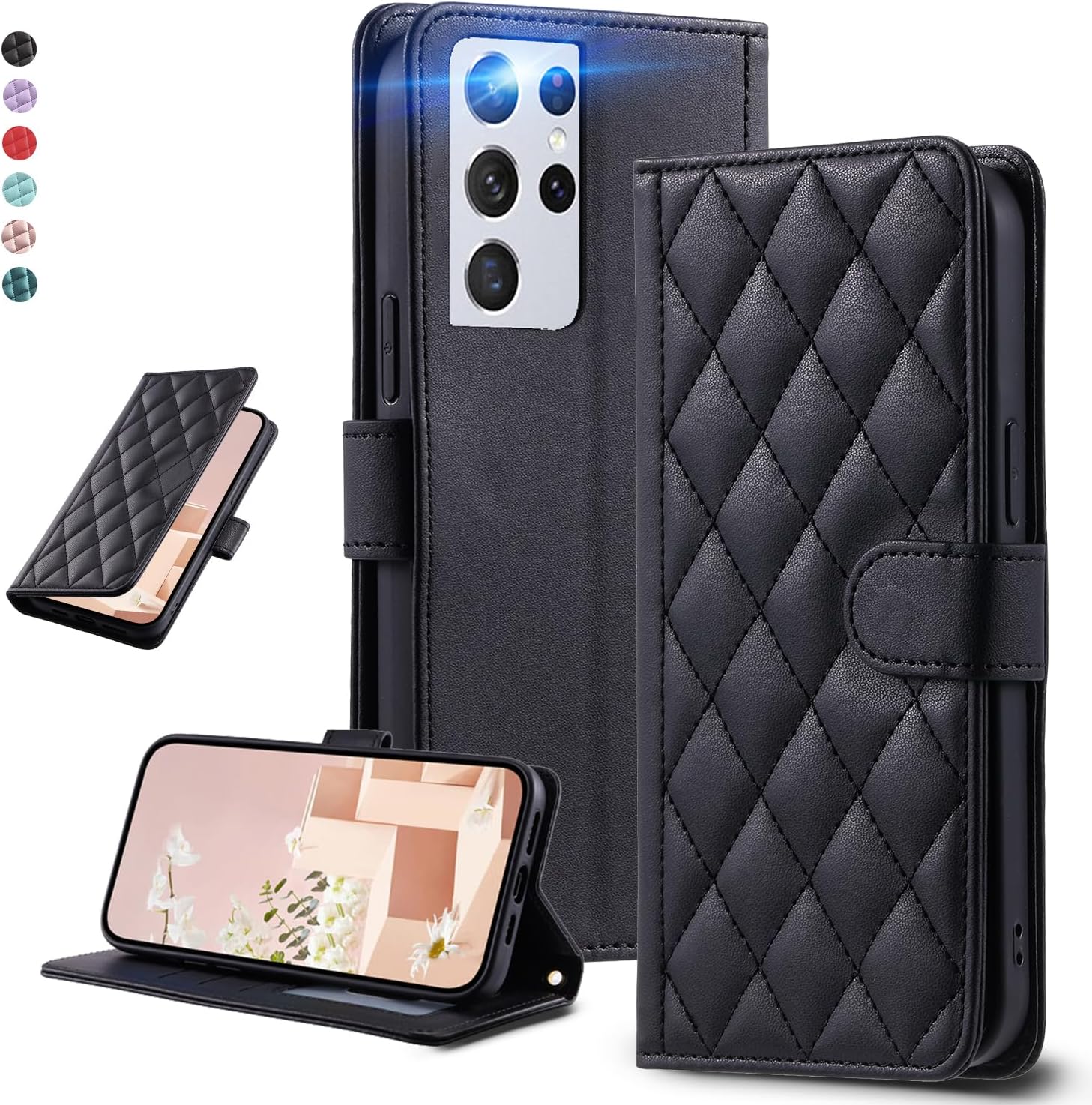 Amazon.co.jp: UnivoColors Galaxy S21 Ultra 5G (SCG11/SC-52B) キルティングレザー調 ...