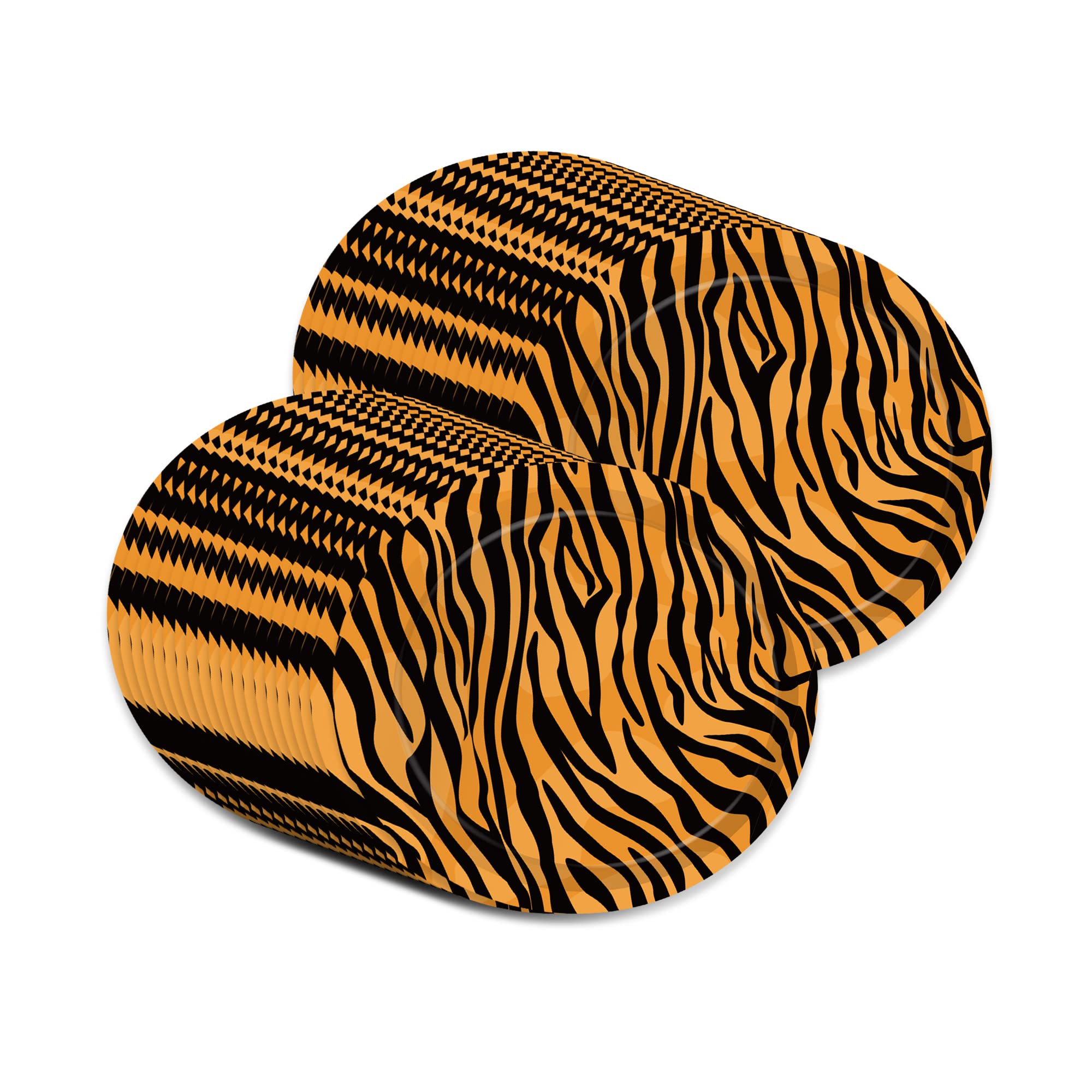 Amazon.com: 7" Safari Tiger Animal Print Dessert Paper Plates Jungle ...