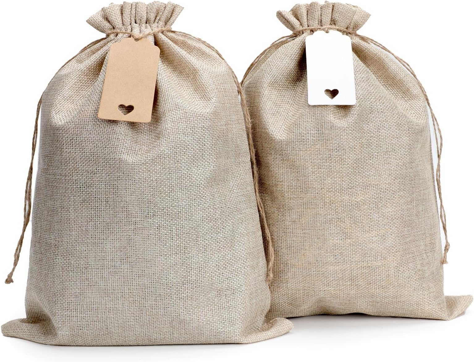 Amazon.com: Sanrich 14" X 14" Burlap Bags with Drawstring Pack of 10 ...