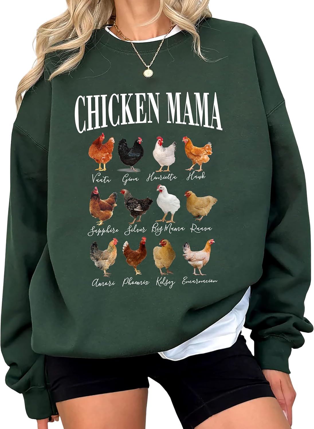 Amazon.com: WOCONWOR Custom Chicken Mama Shirt, Crazy Chicken Lady ...