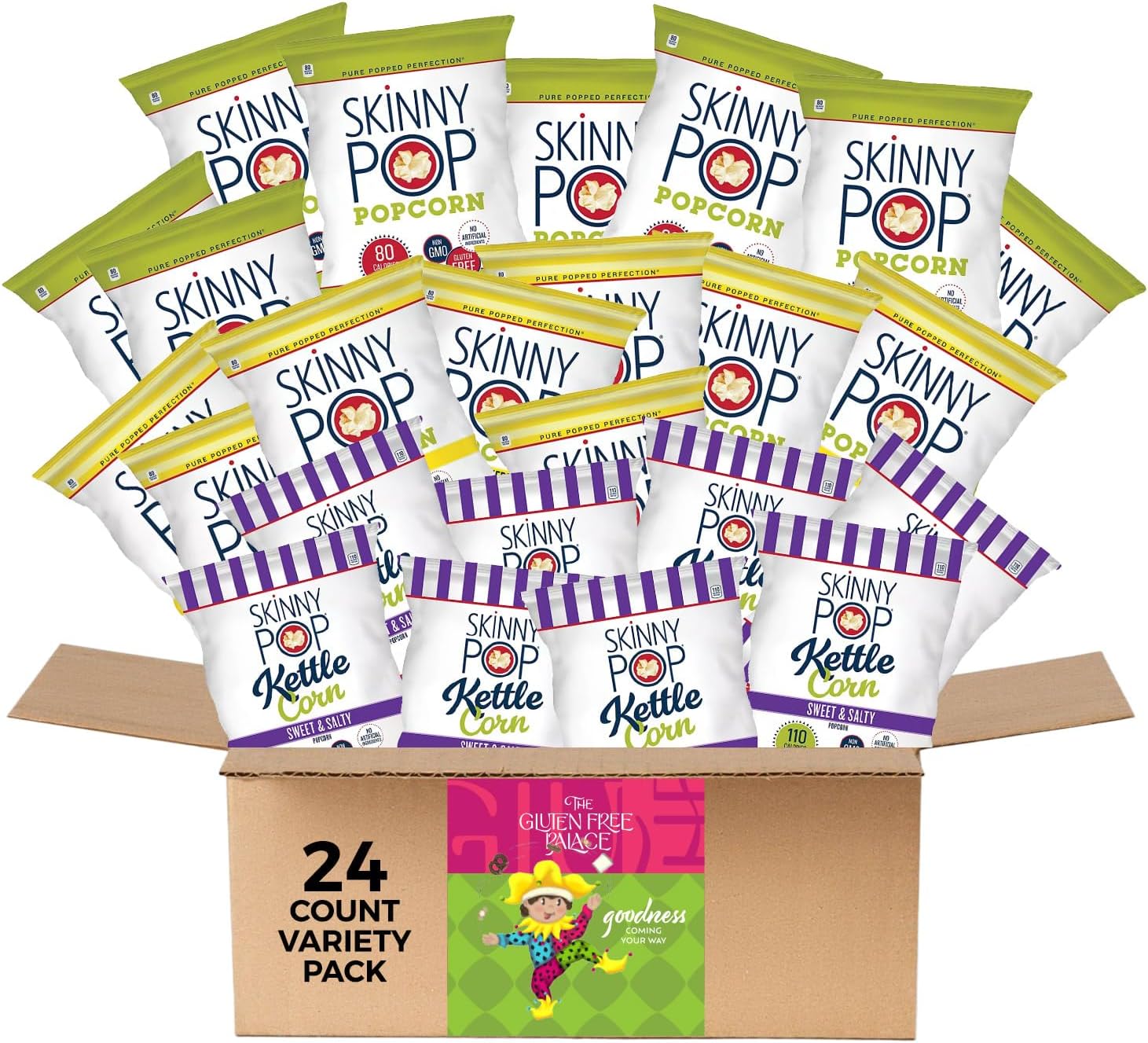 Amazon.com: Skinny Pop Popcorn, 100 Calorie Bags.65 Oz (Pack of 20 ...