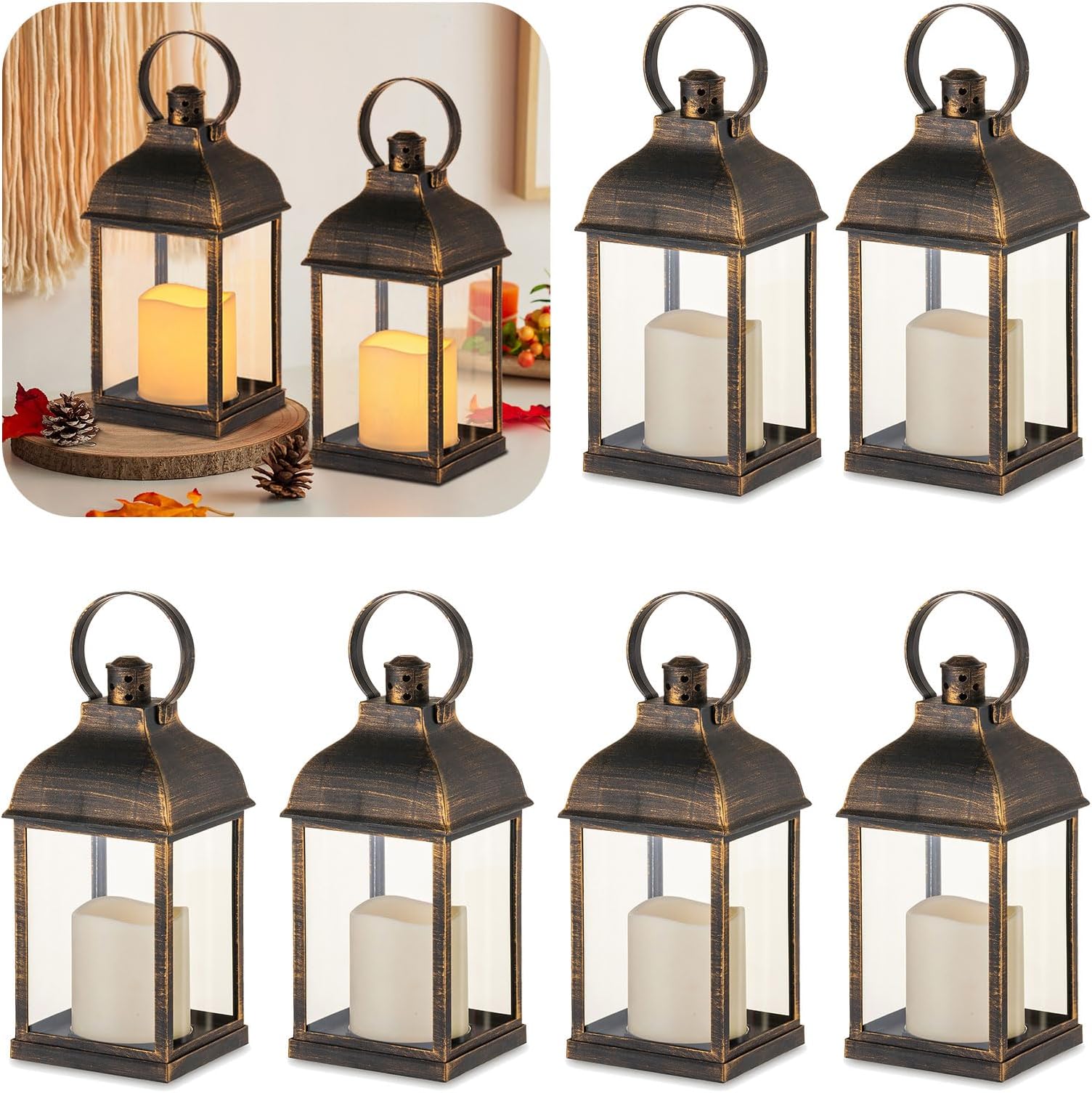 Amazon.com: Staymoment Decorative Candle Lantern Flameless - Bulk ...