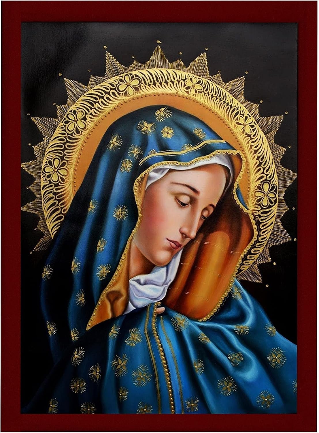 Virgin Mary icon Panagia, Handmade Greek Orthodox Icon, Mother of God ...