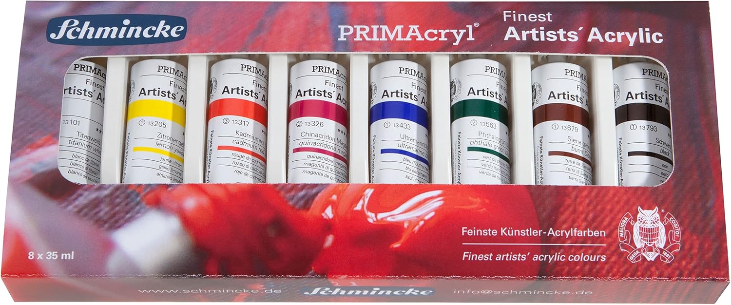 Amazon.com: Schmincke - PRIMAcryl® finest premium acrylic colors, basic ...