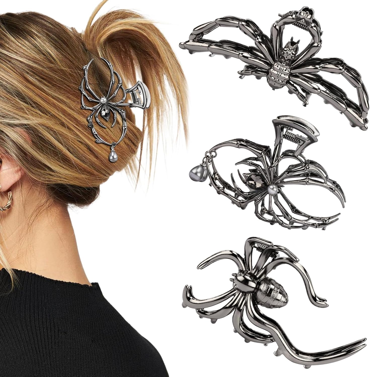 Amazon.com : Vovii Halloween Hair Claw Clips for Women, Spooky Claw ...