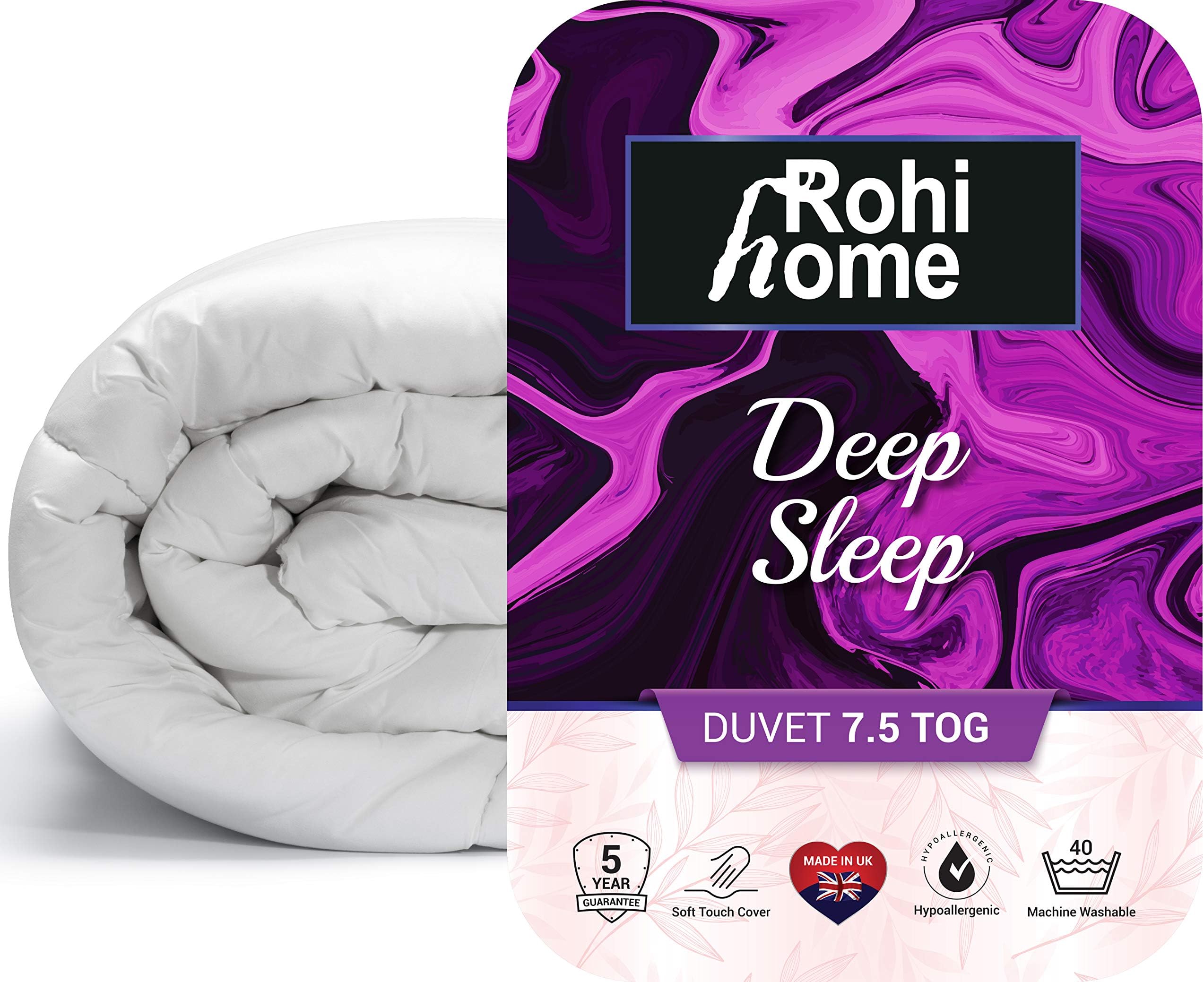 Linens Limited King Size Duvet 7.5 Tog, Easy Care, Summer Fresh Quilt ...