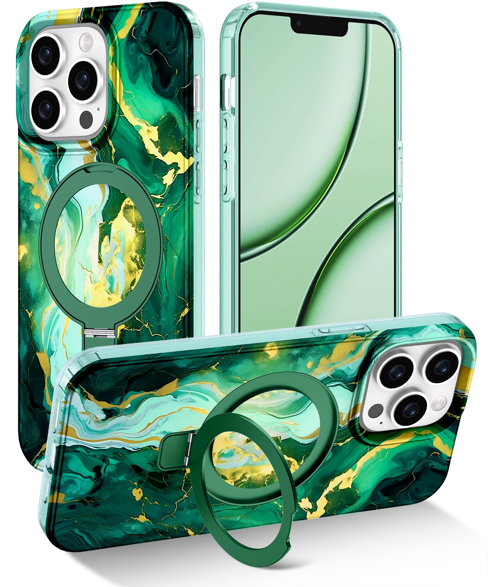 Amazon.com: Lamcase for iPhone 13 Pro Max Case with Magnetic Invisible Ring Stand [Compatible ...