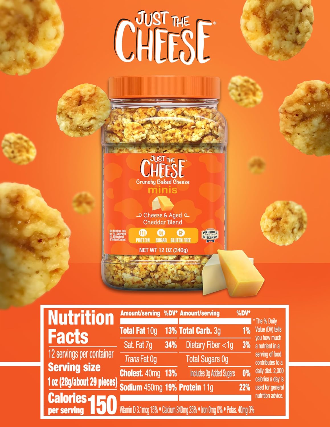 Just the Cheese Minis – Cheese & Aged Cheddar Australia | Ubuy