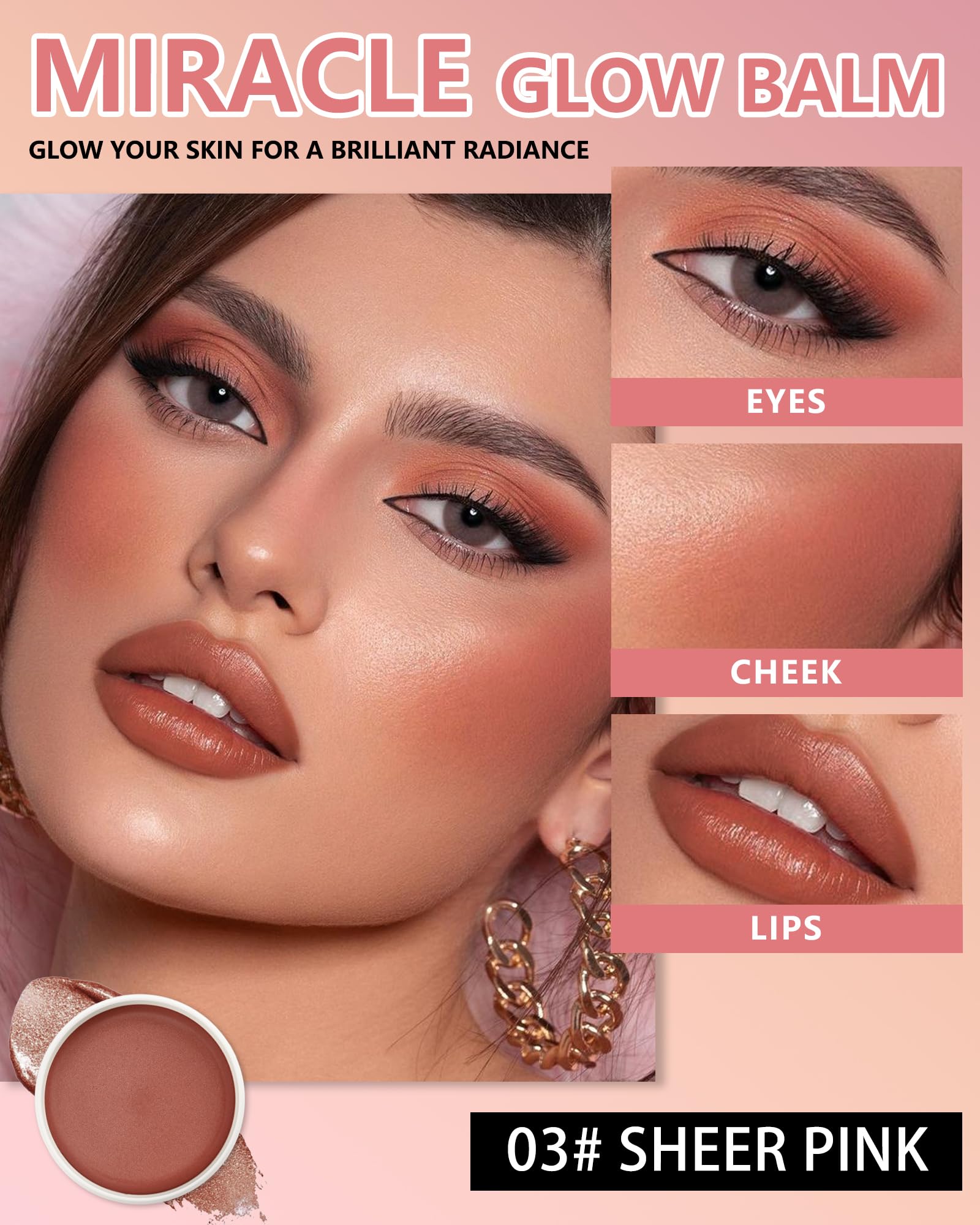 Snapklik.com : Miracle Glow Balm - Hydrating Tinted Cream Blush, Multi ...