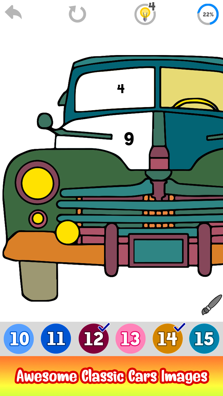 Classic Cars Paint by Number - Grownups Paint + Glitter + Crayon + Oil ...