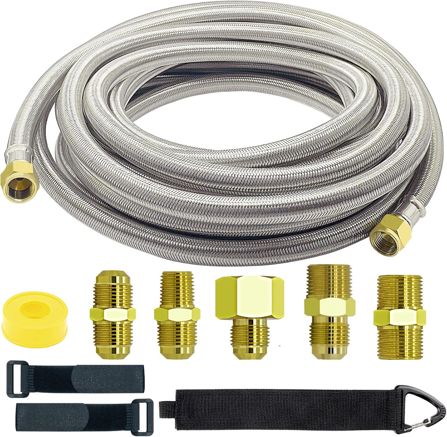 Amazon.com : NQN 24Ft High Pressure Braided Propane Hose Extension and ...