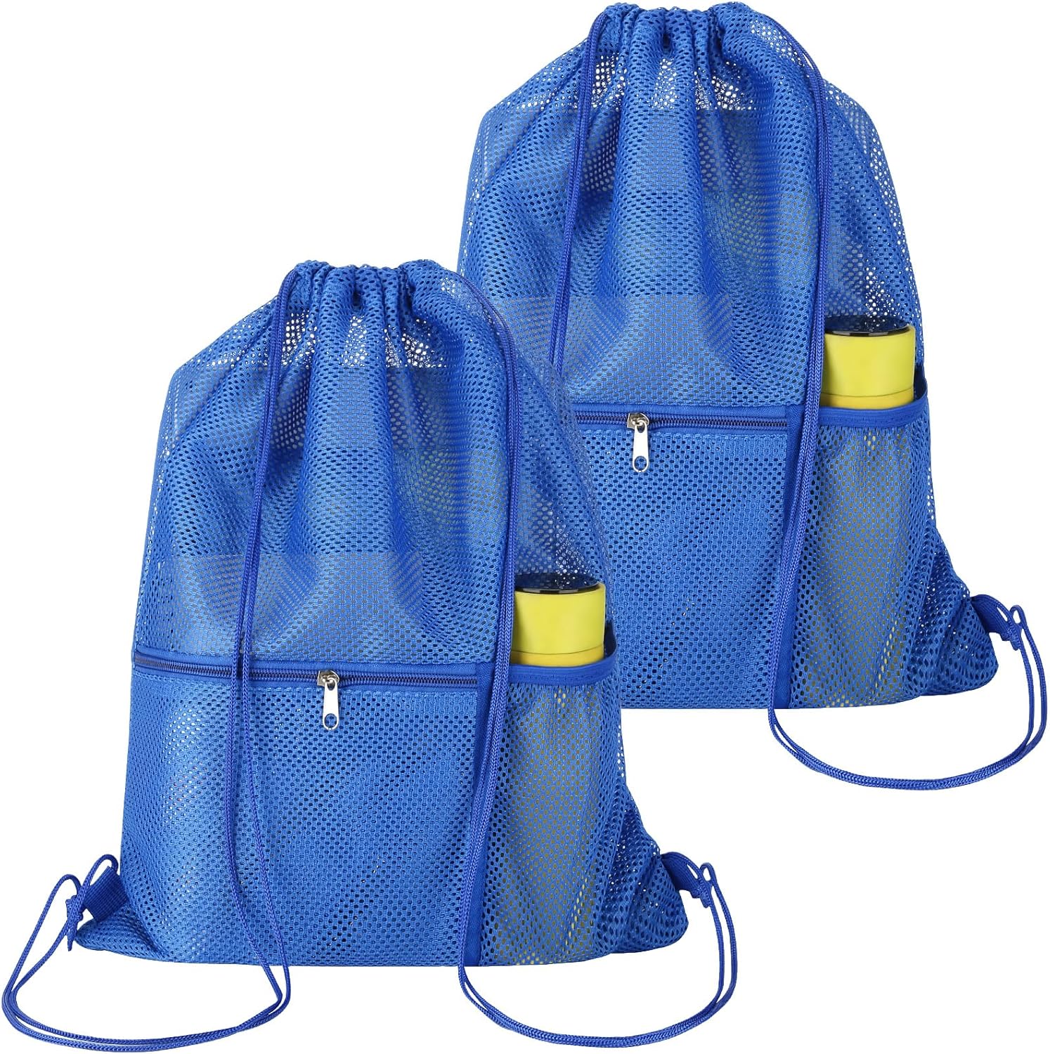 Amazon.com | NATURAL STYLE 2 PACK Mesh Drawstring Backpack Bag ...