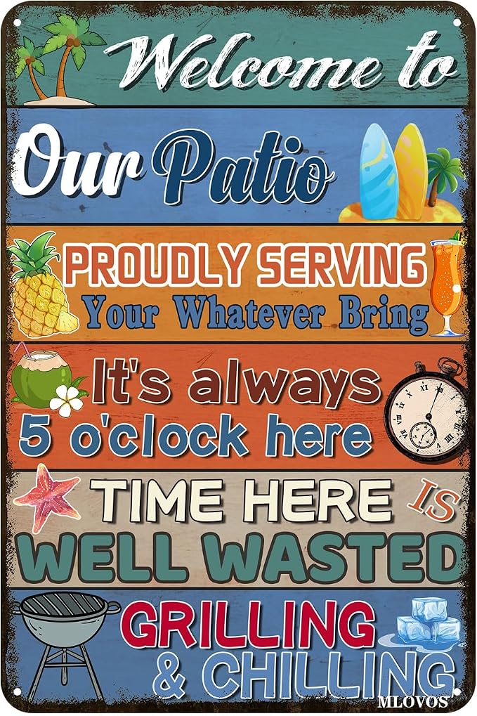 Amazon.com: Funny Home Wall Decor Vintage Metal Sign Welcome to Our ...