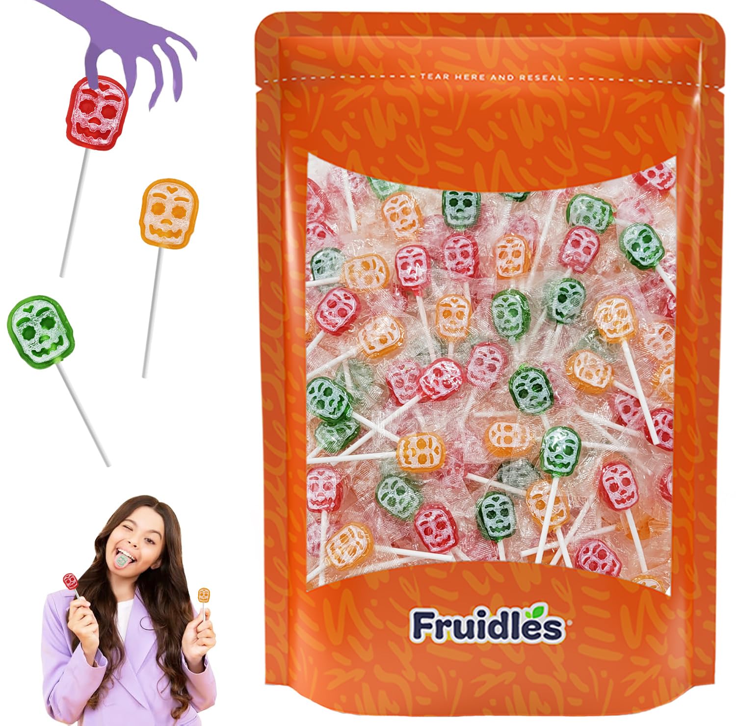 Snapklik.com : Halloween Multicolor Skulls Tattoo Lollipop Suckers ...