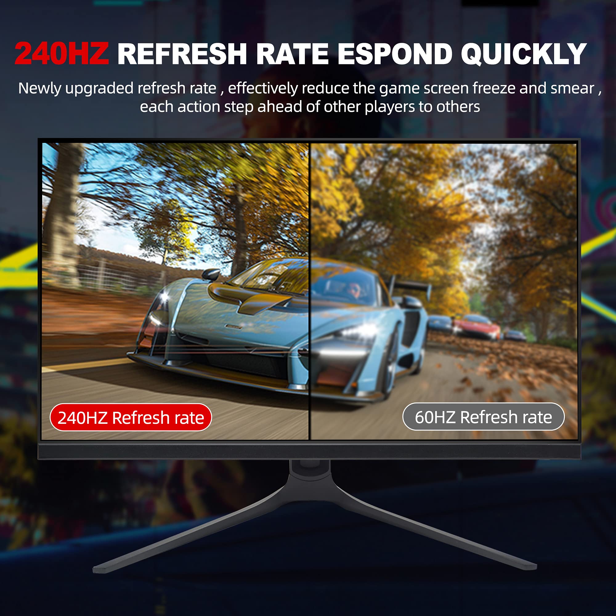 Snapklik.com : LVYUAN 27 Inch 240Hz IPS Gaming Monitor, Full HD ...
