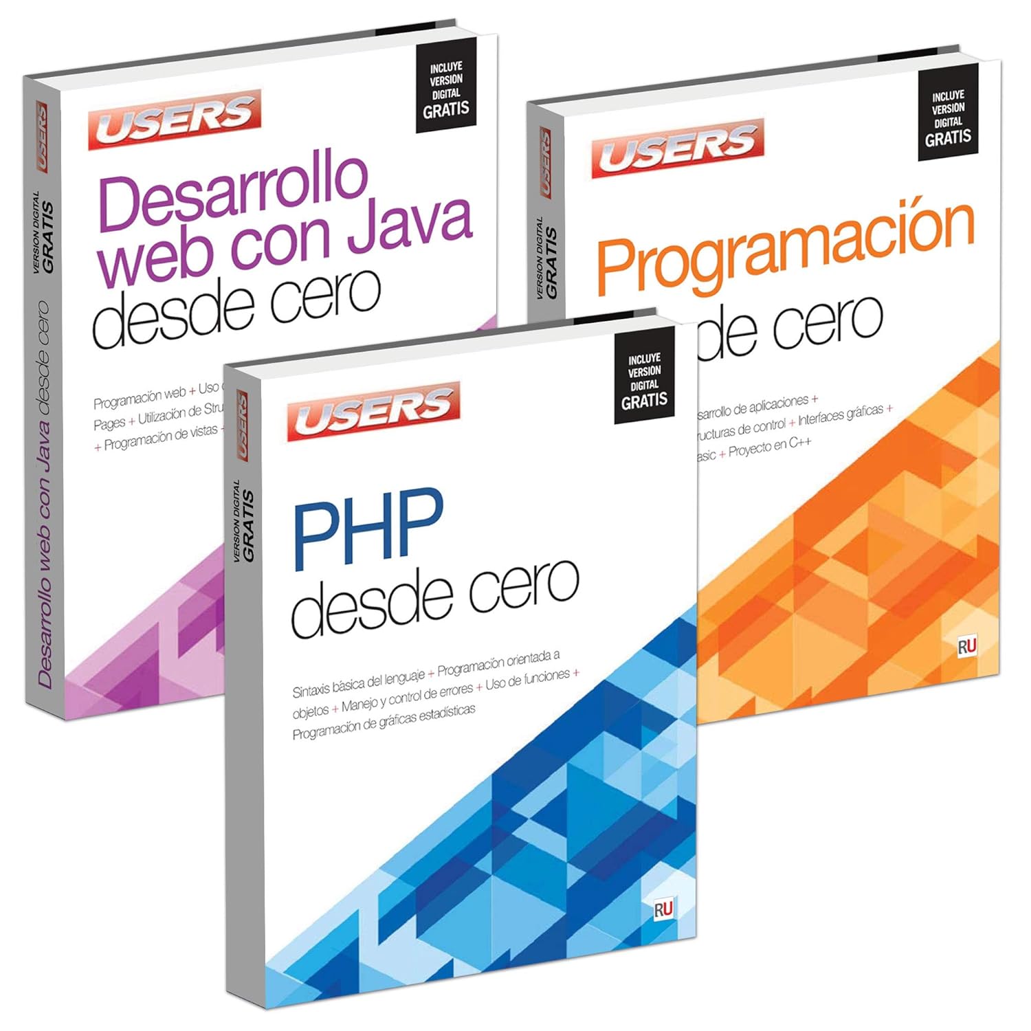 Amazon.com: Pack 3 Libros: DESARROLLO WEB CON JAVA DESDE CERO; PROGRAMACION DESDE CERO; PHP ...
