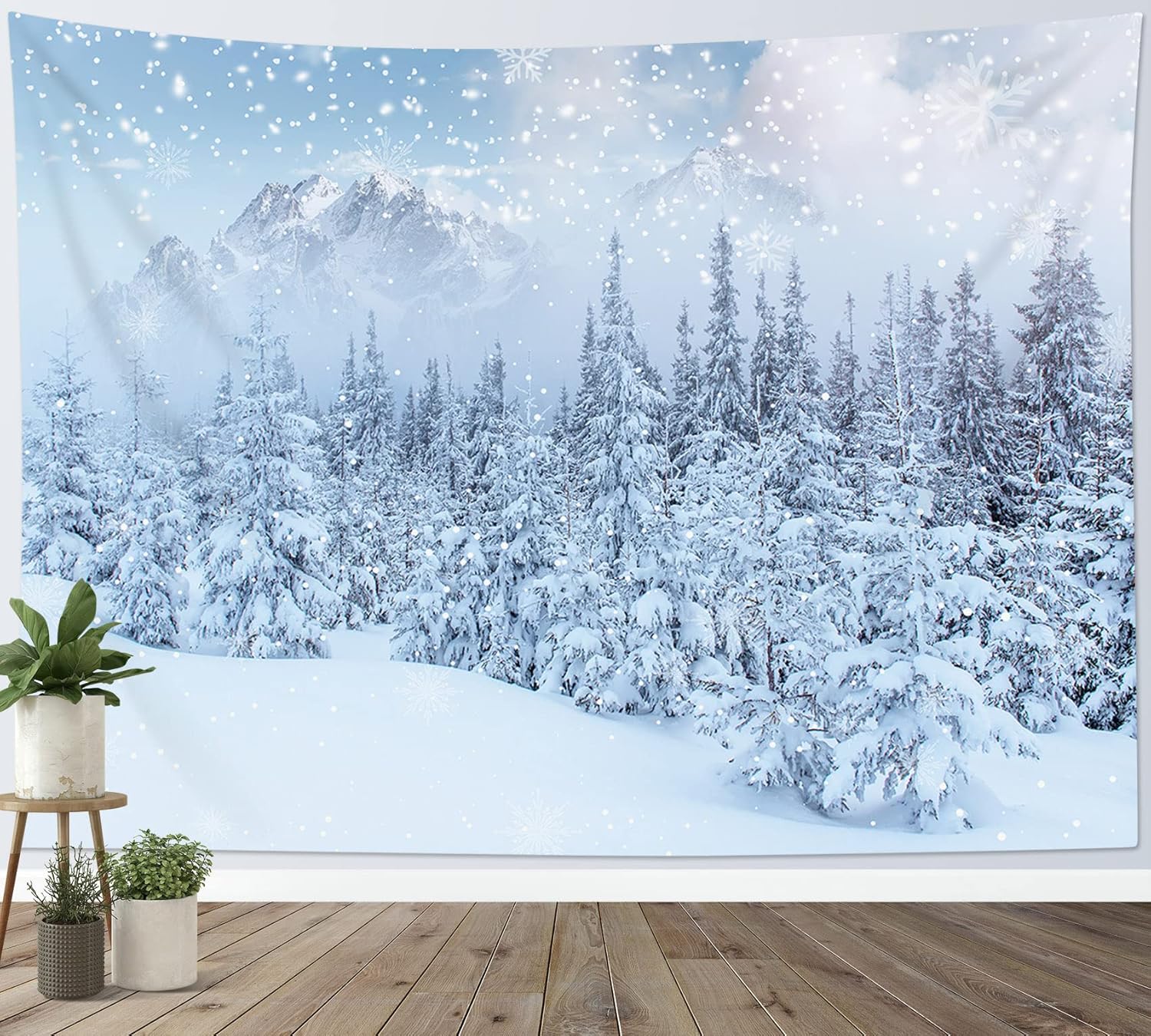 Amazon.com: LB Winter Tapestry Natural Landscape Tapestry for Bedroom ...