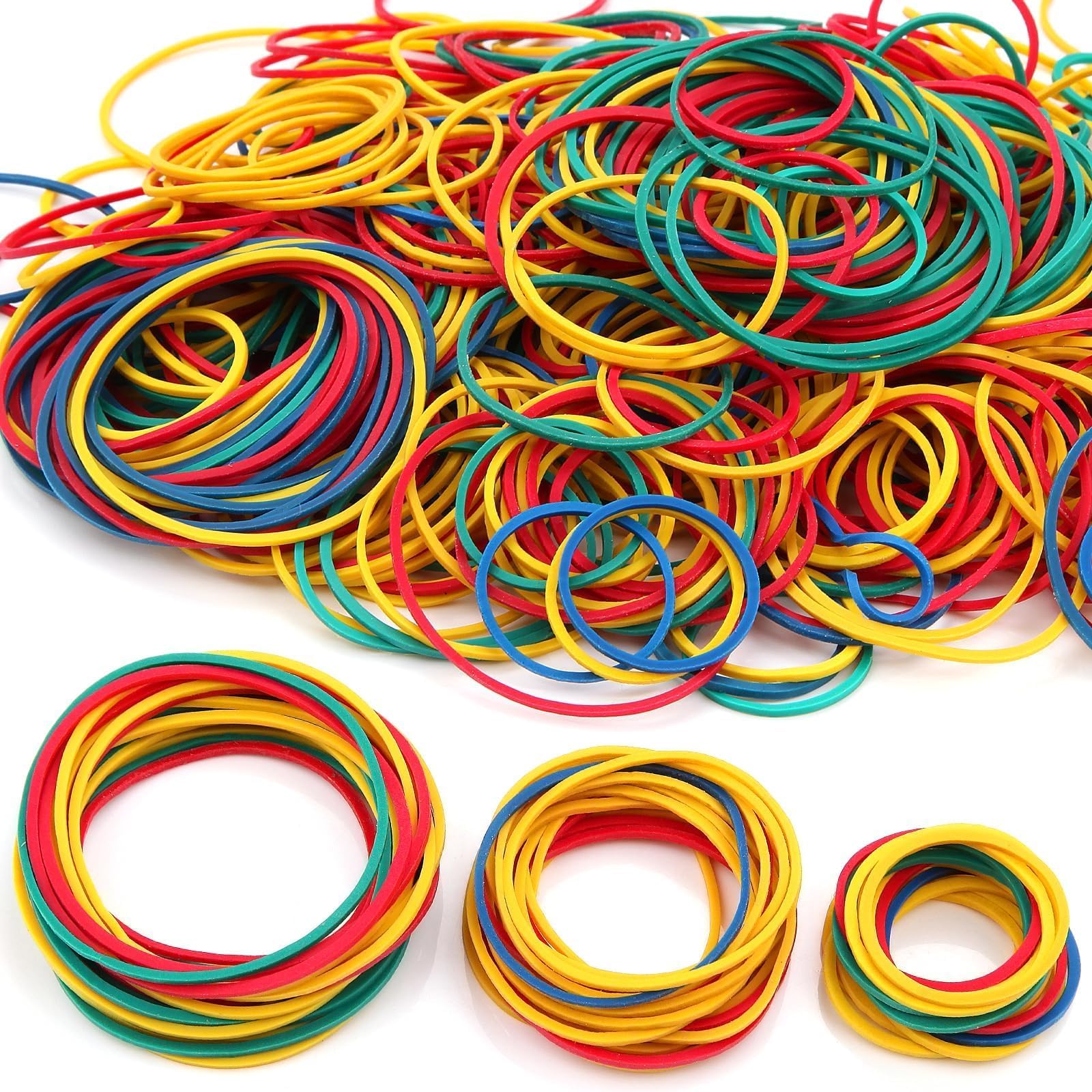 250 Strong Elastic Rubber Bands Assorted Colours 140g : Amazon.co.uk ...