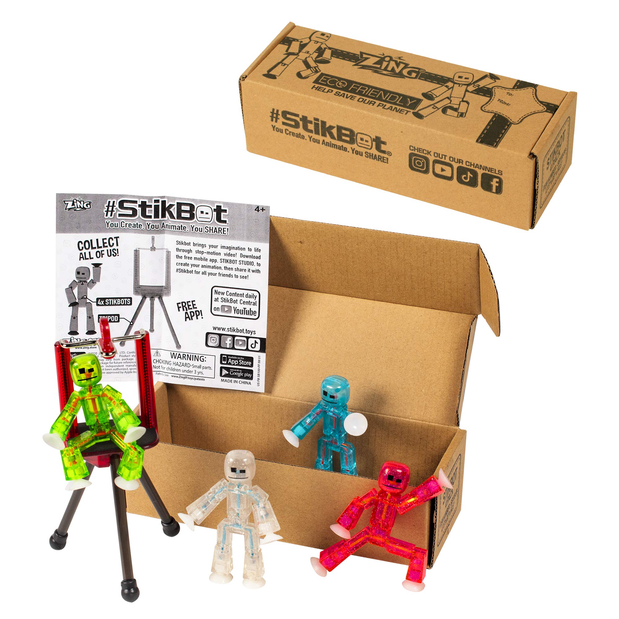 Zing Stikbots, juego de 4 fig...B08SQBZNWD | Encarguelo.com