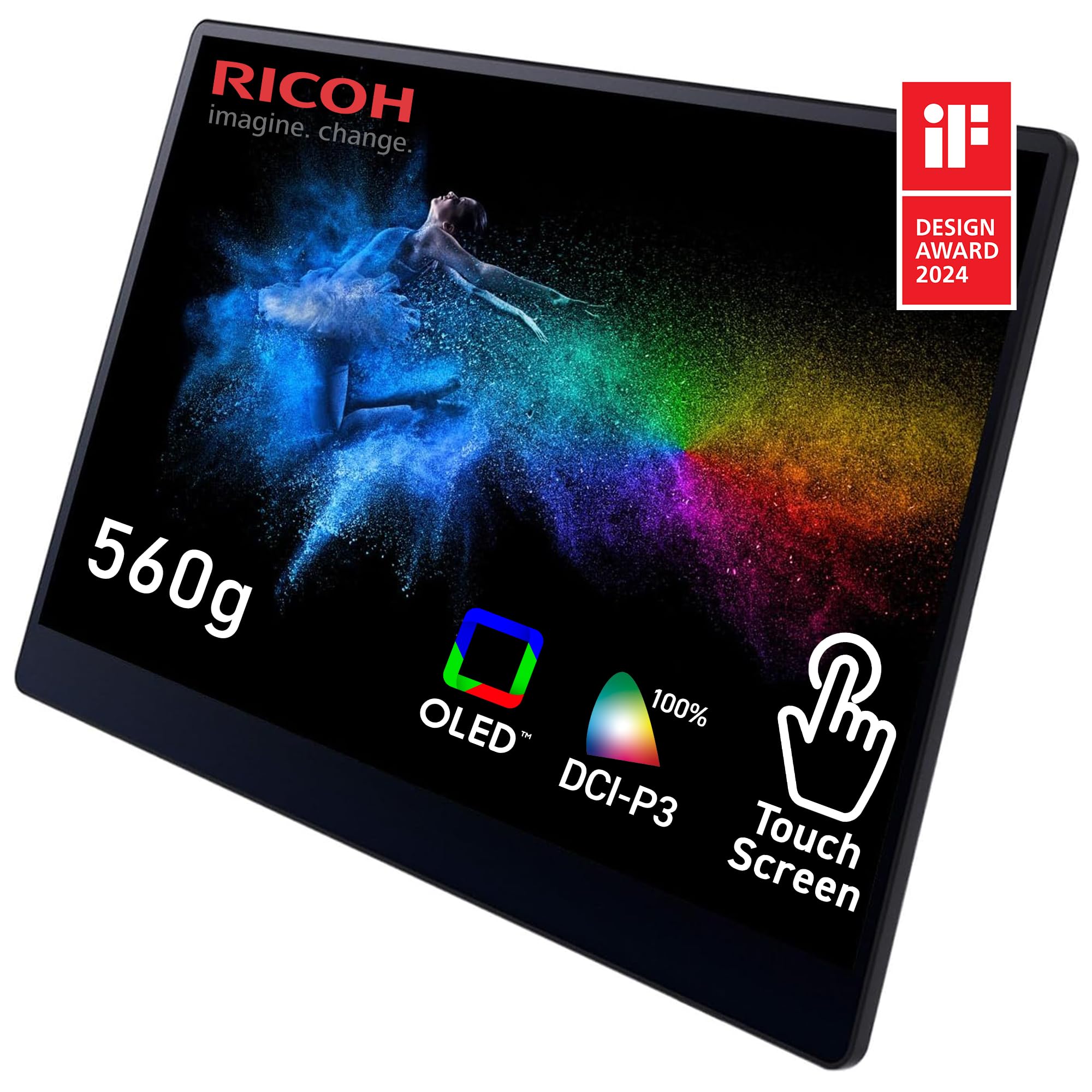 RICOH 150 Portable Monitor 15.6 Inch, 1920 x 1080P, OLED Technology ...