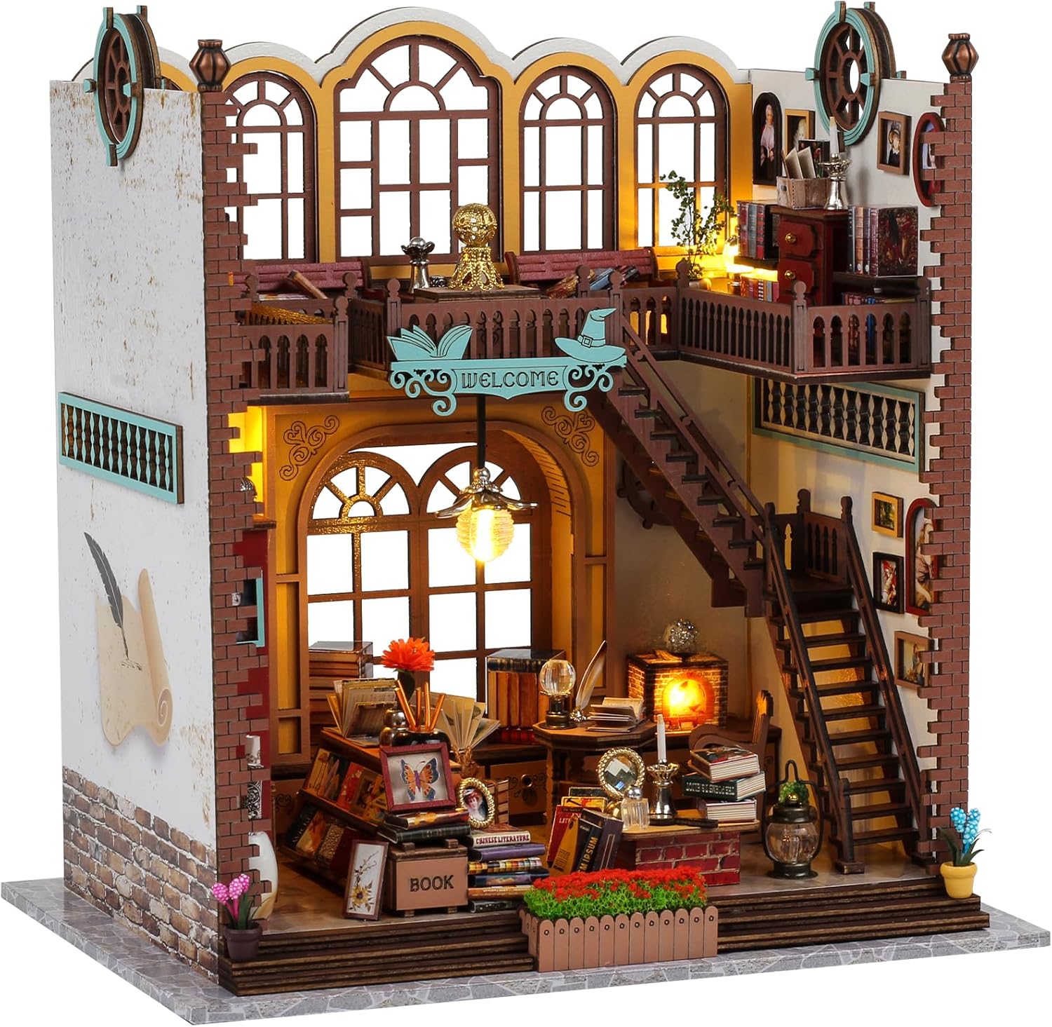 Amazon.com: DIY Book Nook Kits - Dollhouse Booknook, Book Nook ...