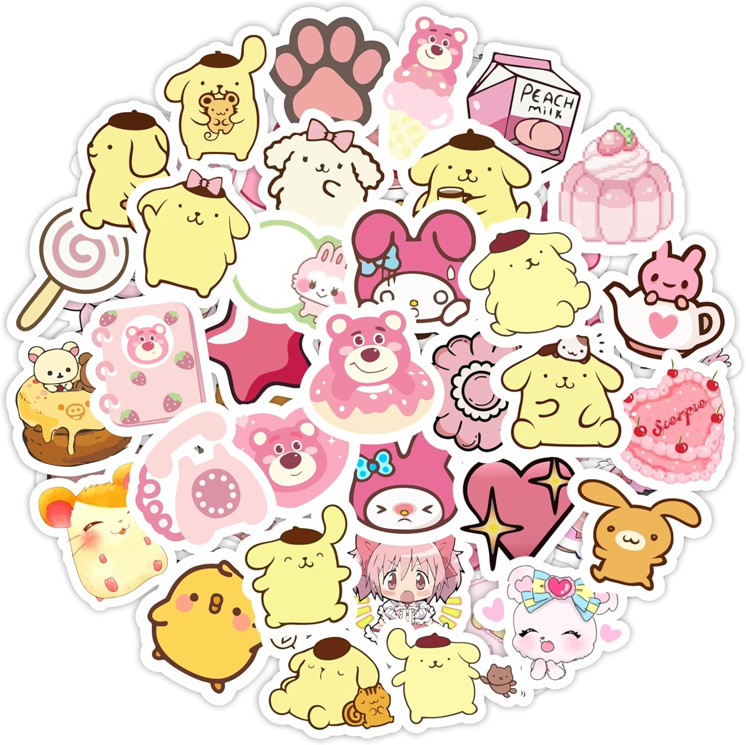 Amazon.com: BulbaCraft Cutecore Stickers, Cute Anime Stickers for Water ...