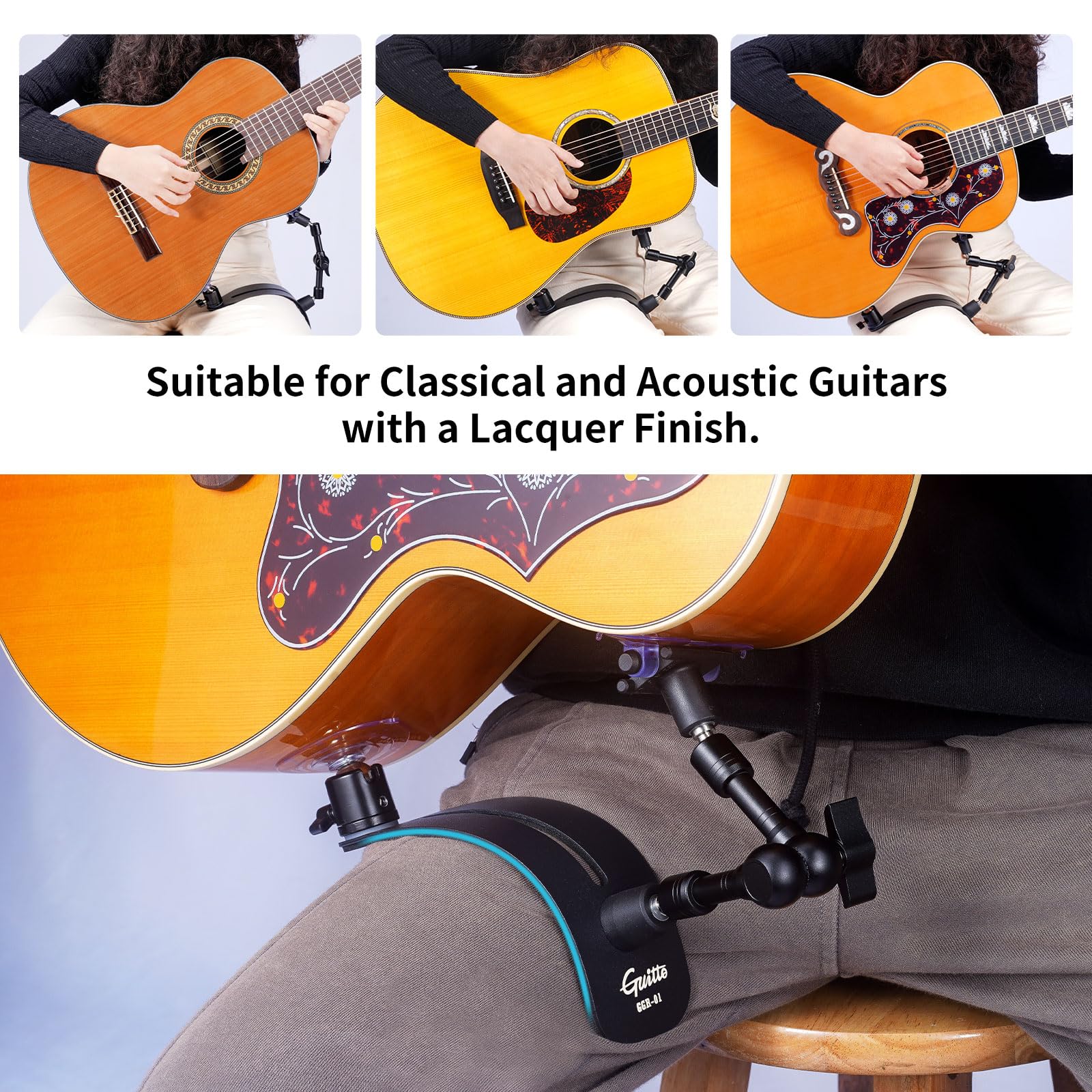 Snapklik.com : GUITTO Guitar Balance Support - Classical Guitar Support ...