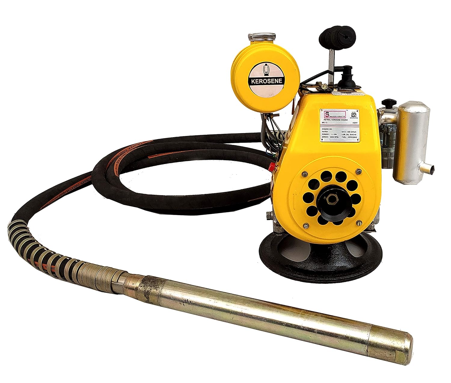 Swadesi Krafts Concrete Vibration Machine Petrol Needle | Concrete ...