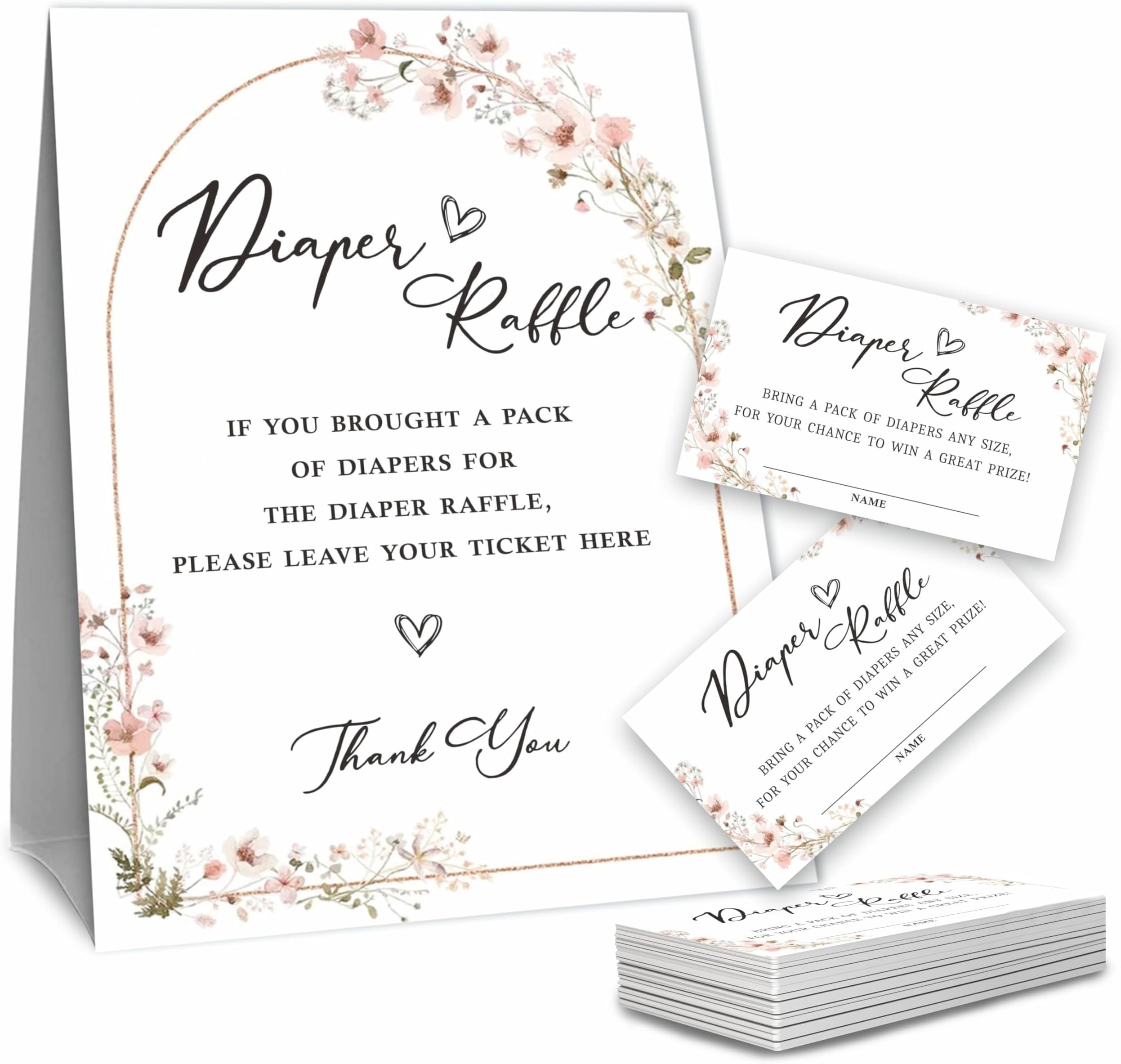 Amazon.com: Boho Diaper Raffle Set For Baby Shower, Chocolate Bear ...