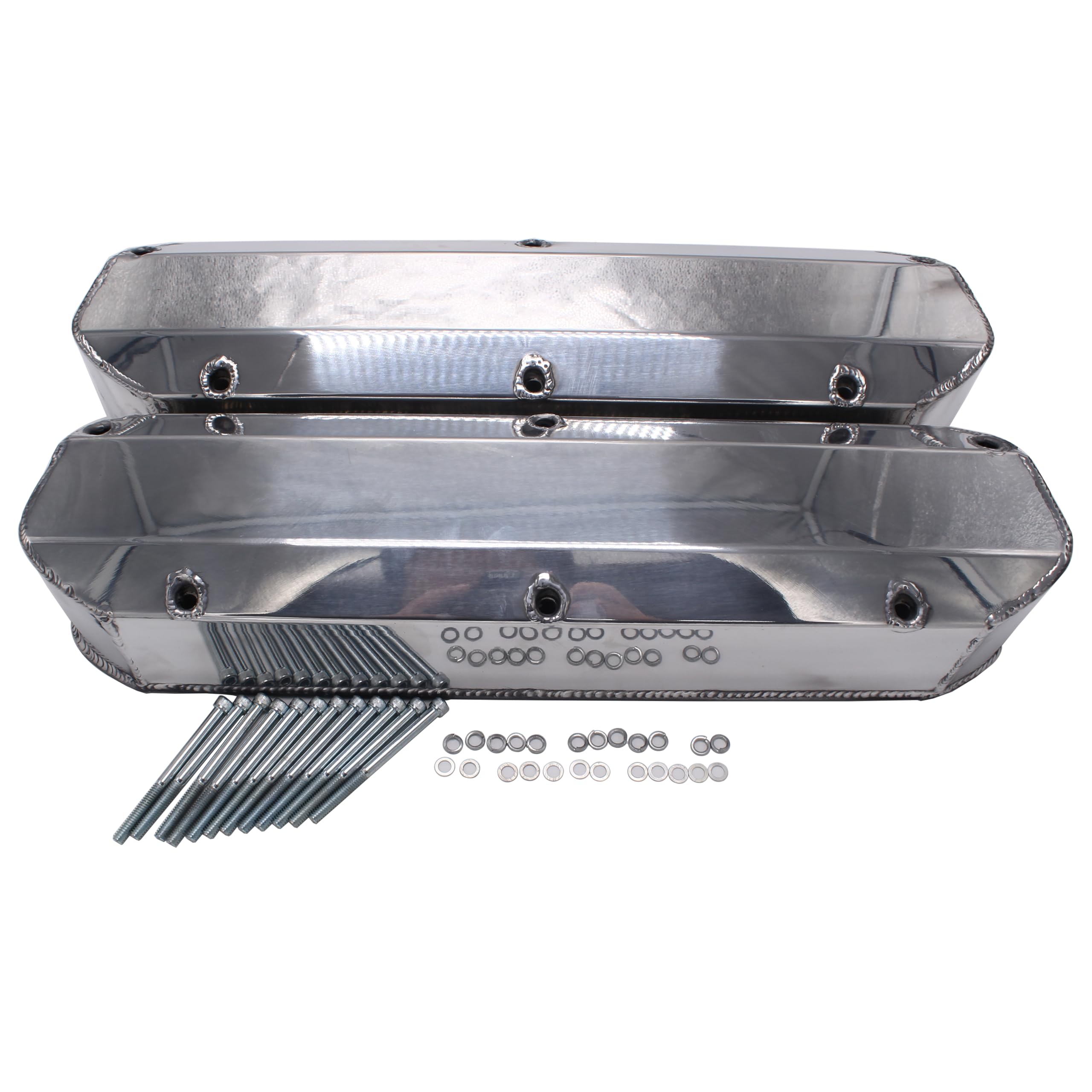 Snapklik.com : Polished Aluminum Fabricated Tall Valve Covers w/Long ...